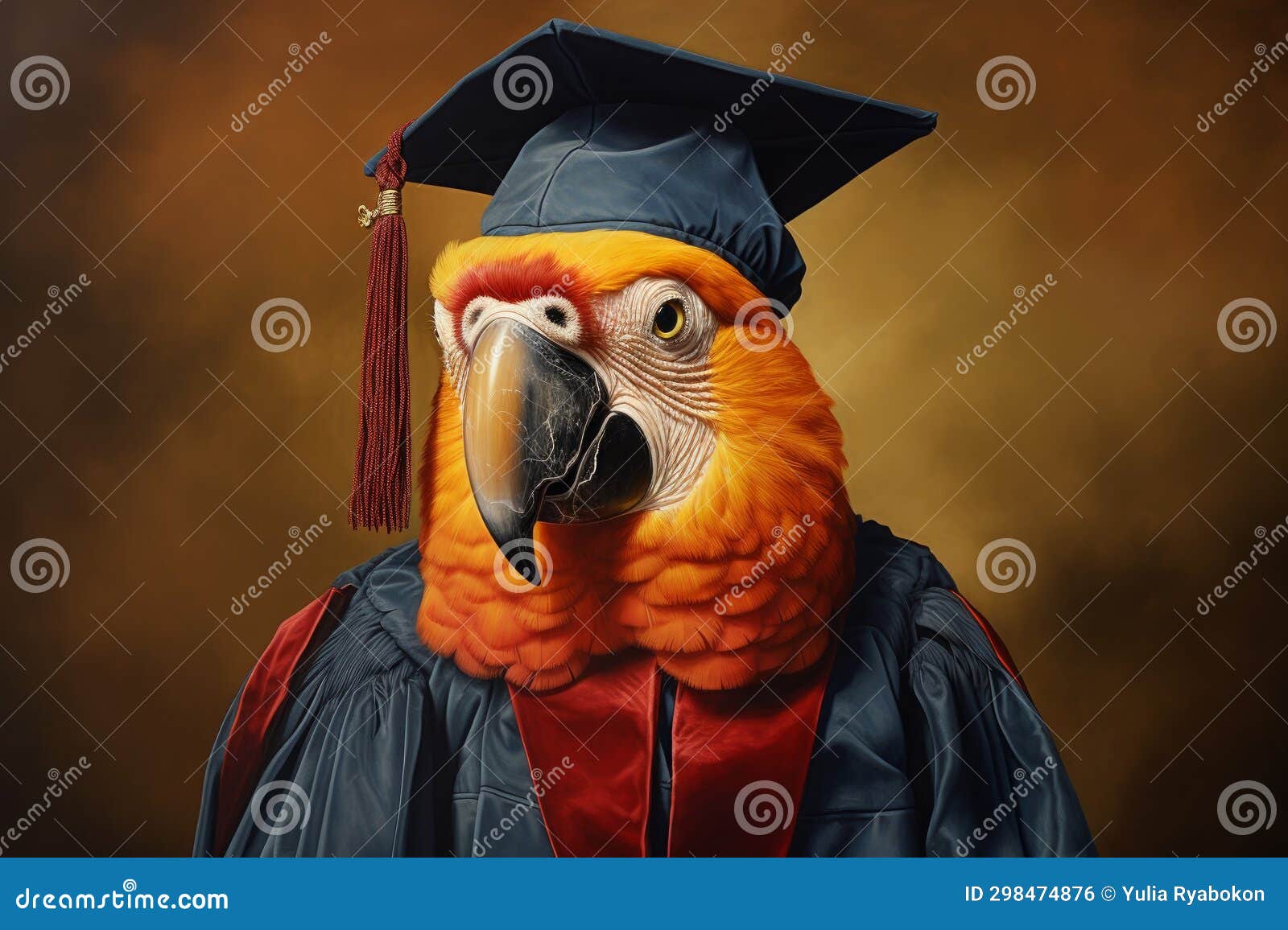 Graduate Parrot School. Generate Ai Stock Illustration - Illustration ...