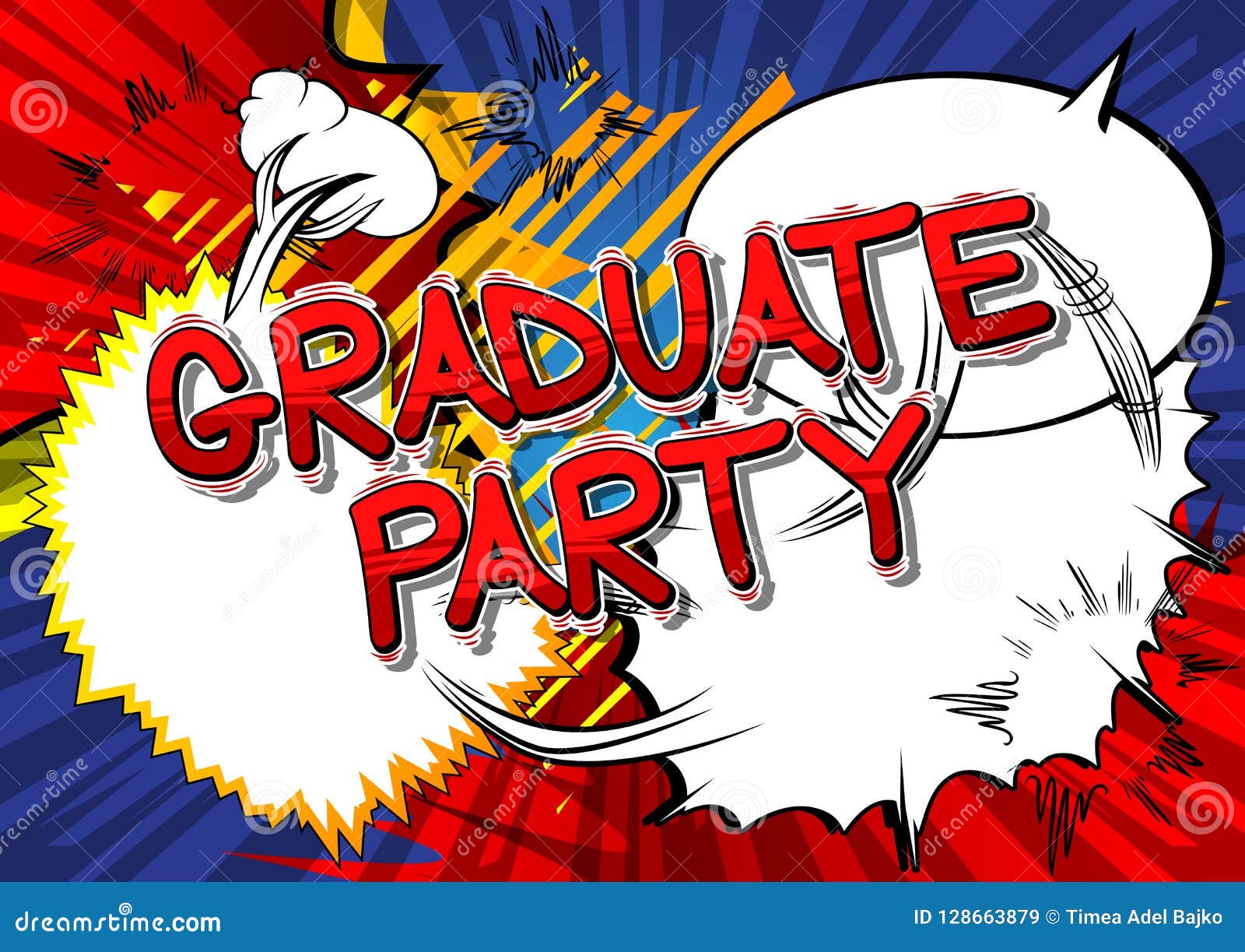 Graduate Party Greeting Sign. Graduation Label. Vector Design For ...