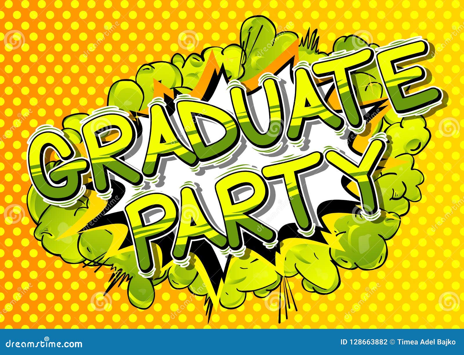 Comic Graduate Logo Sticker. Emotions Badge In Pop Art Style Vector ...