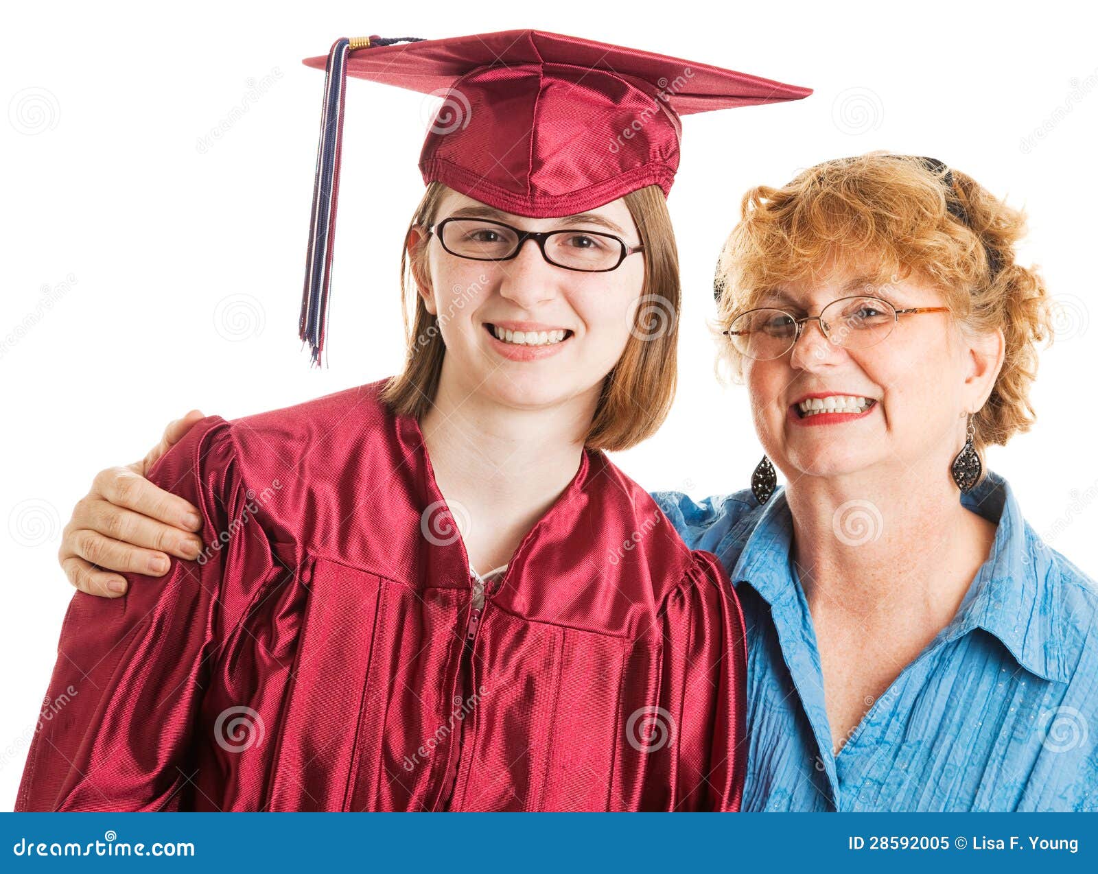 Graduate with Proud Mother stock image. Image of person - 28592005