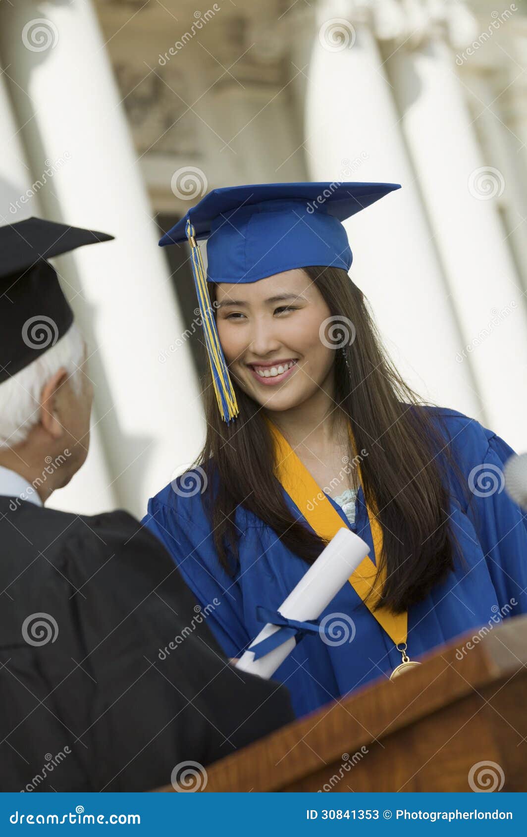 Graduate Receiving Her Diploma Royalty-Free Stock Image | CartoonDealer ...