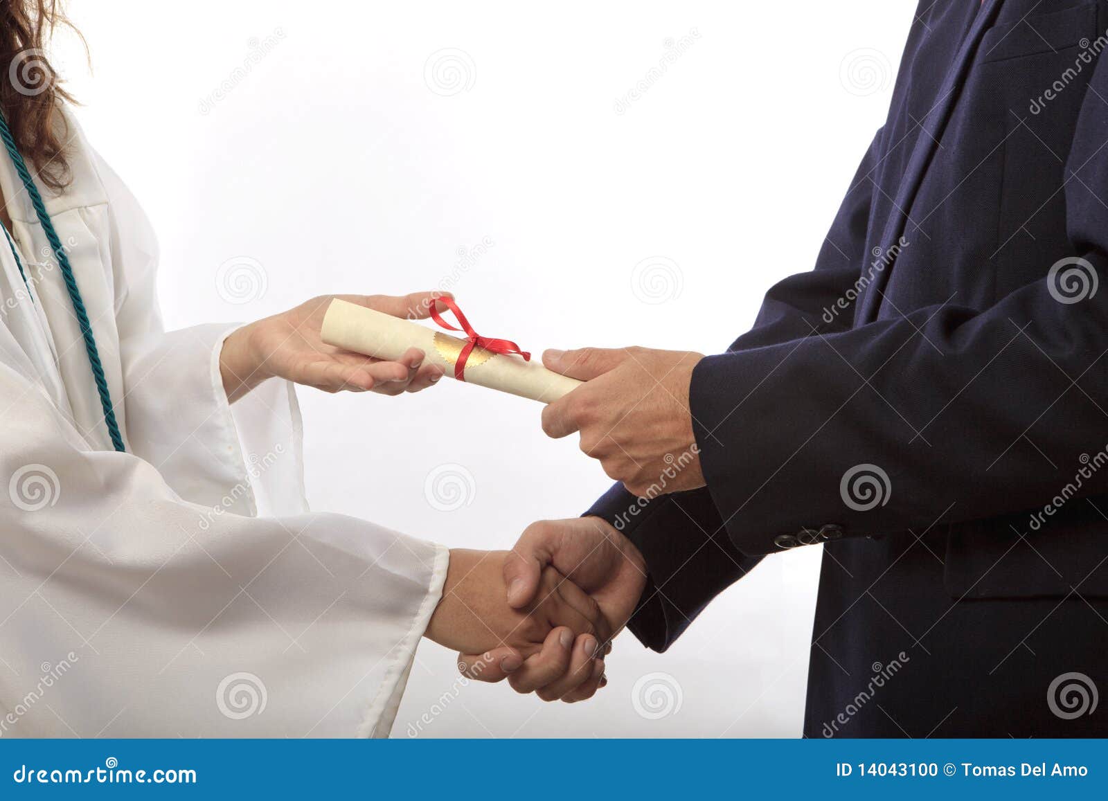Graduate Receiving Her Diploma Stock Photo - Image of congratulations ...