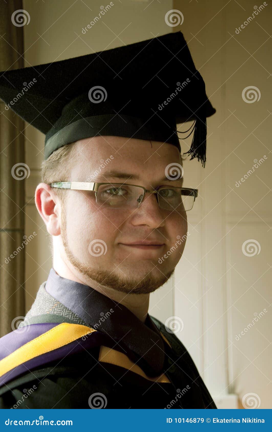 Graduate in the robe stock image. Image of graduation - 10146879