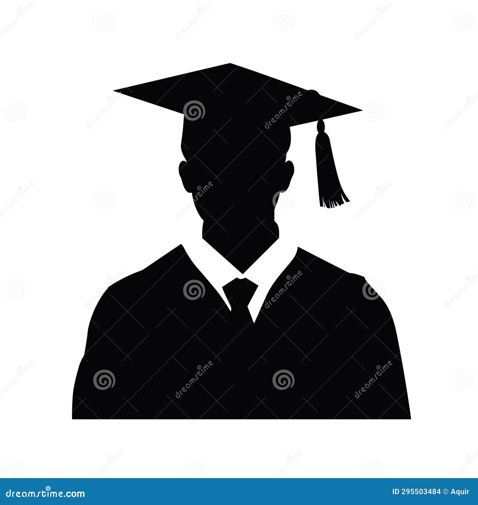 Graduate Student Black Icon on White Background. Graduate Student ...