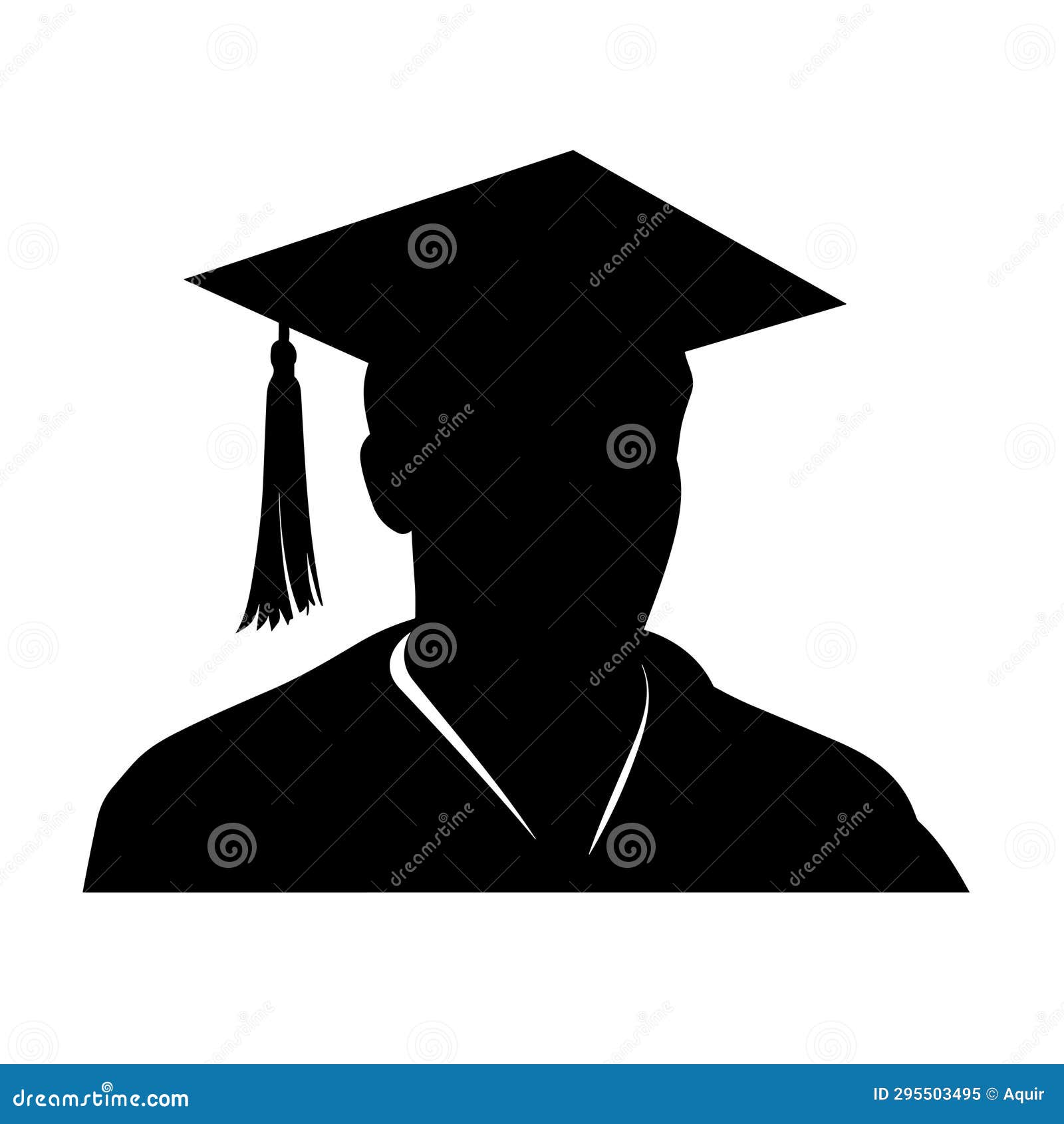 Graduate Student Black Icon on White Background. Graduate Student ...