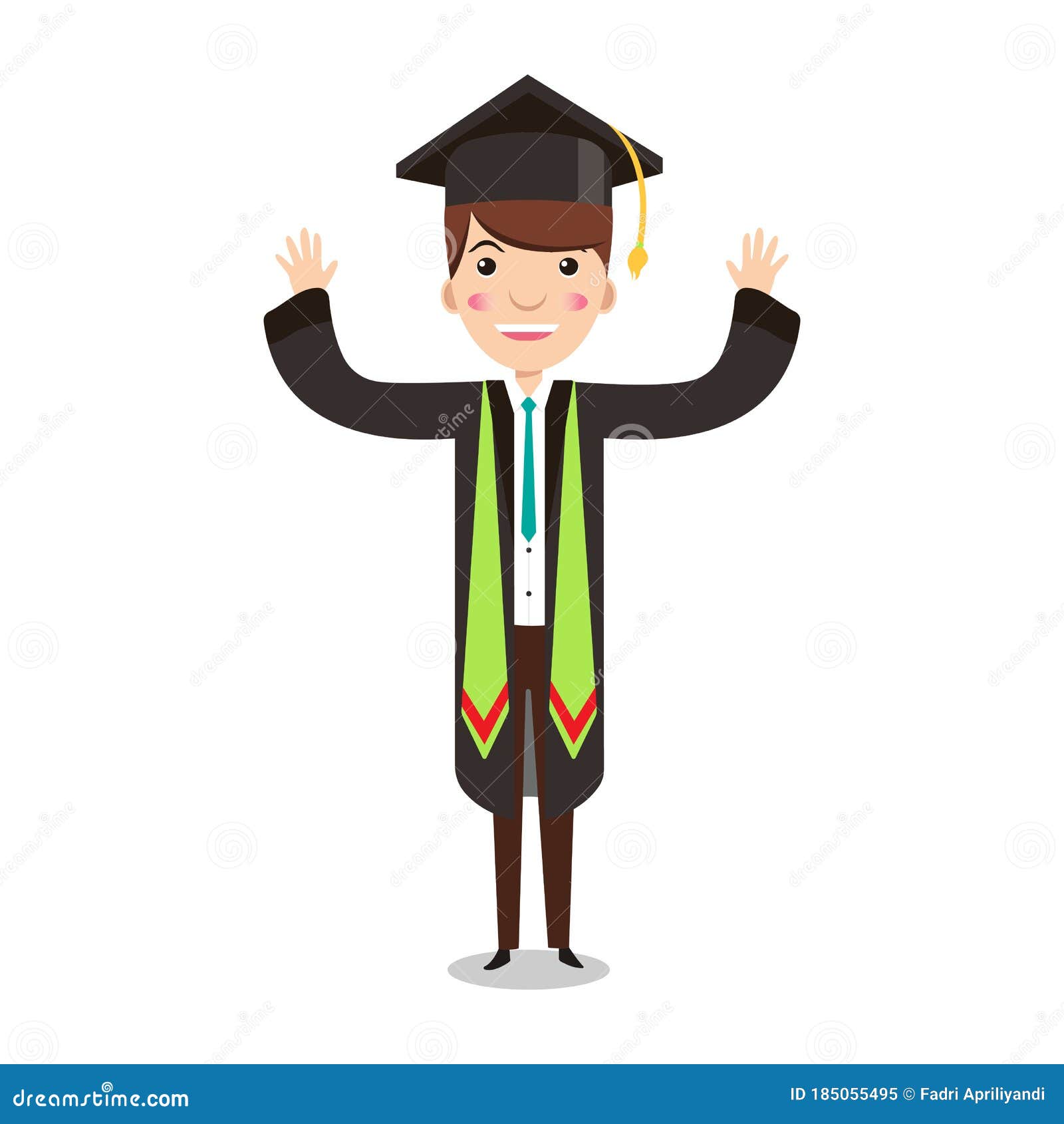 Graduate Student Cartoon Vector Illustration Stock Vector ...