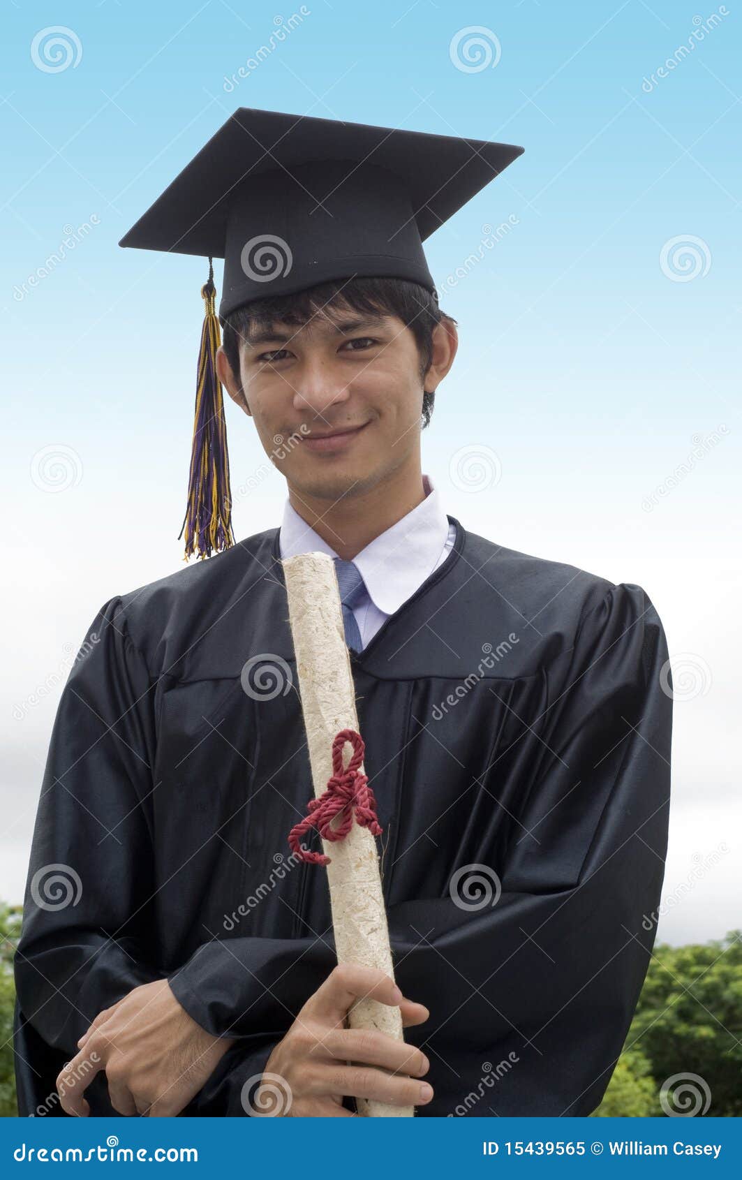 Graduate Student Full of Confidence Stock Image - Image of achievement ...
