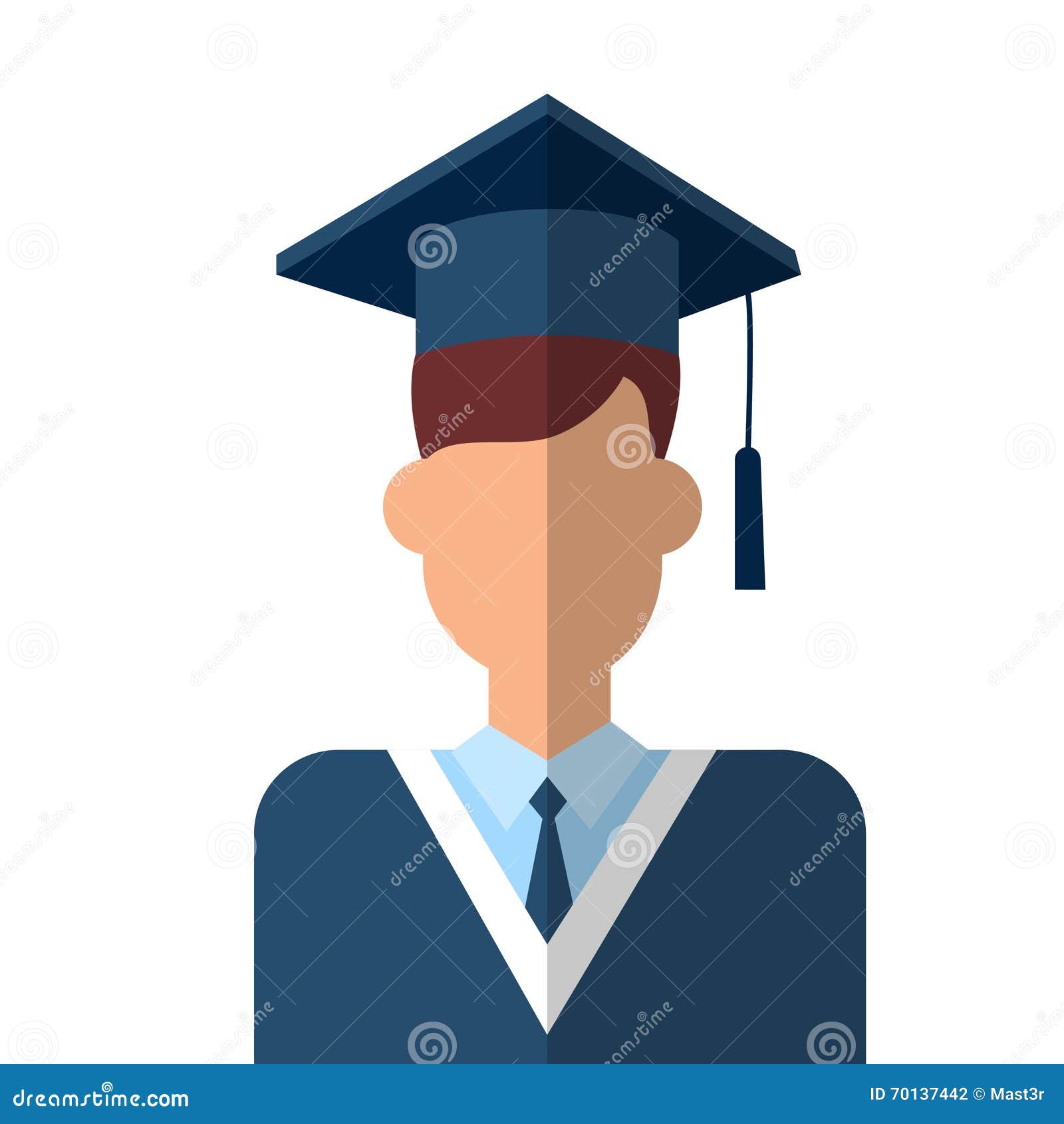 Graduate Student Icon Graduation Gown Stock Vector - Illustration of ...