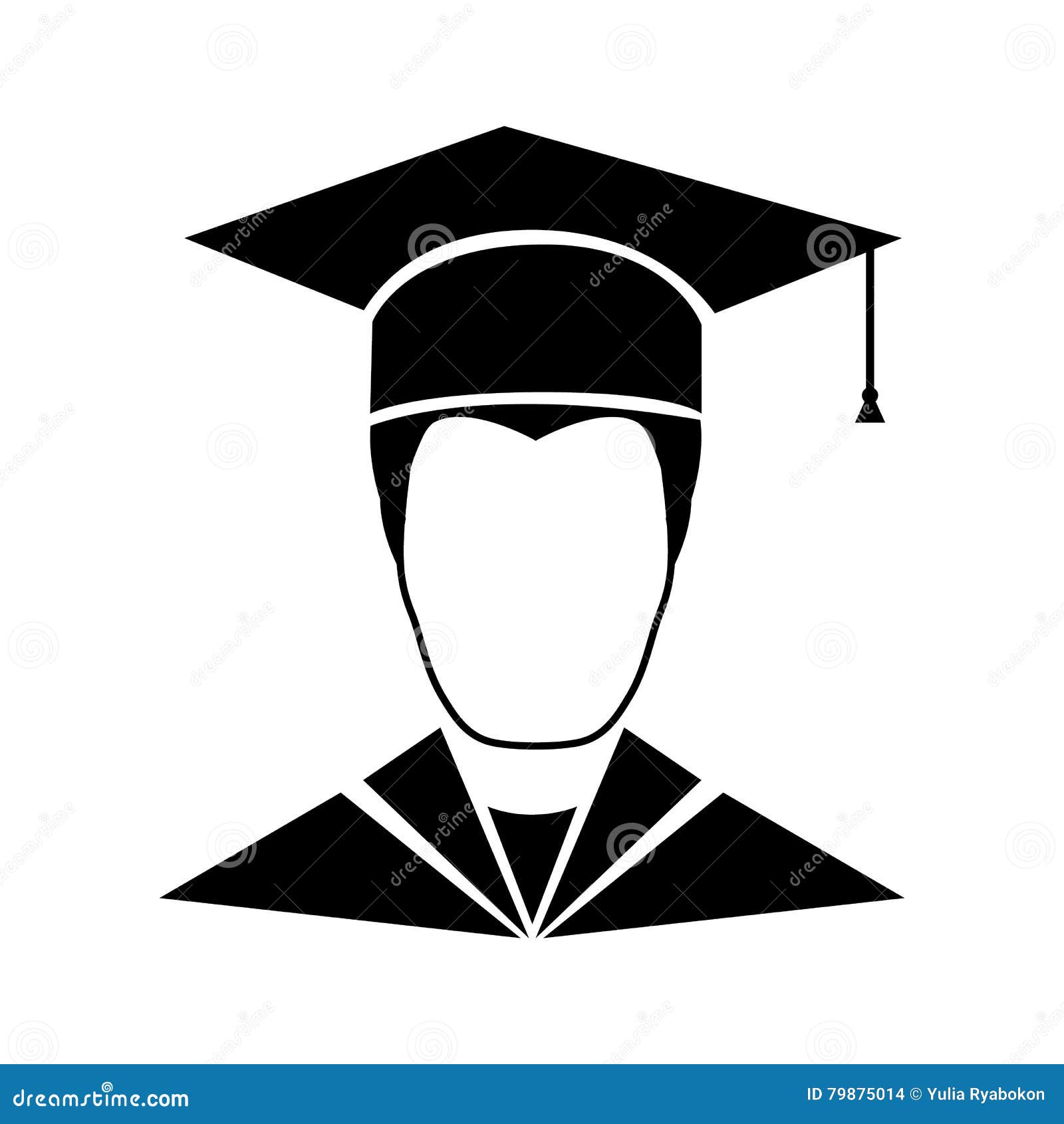 Graduate student icon stock vector. Illustration of board - 79875014
