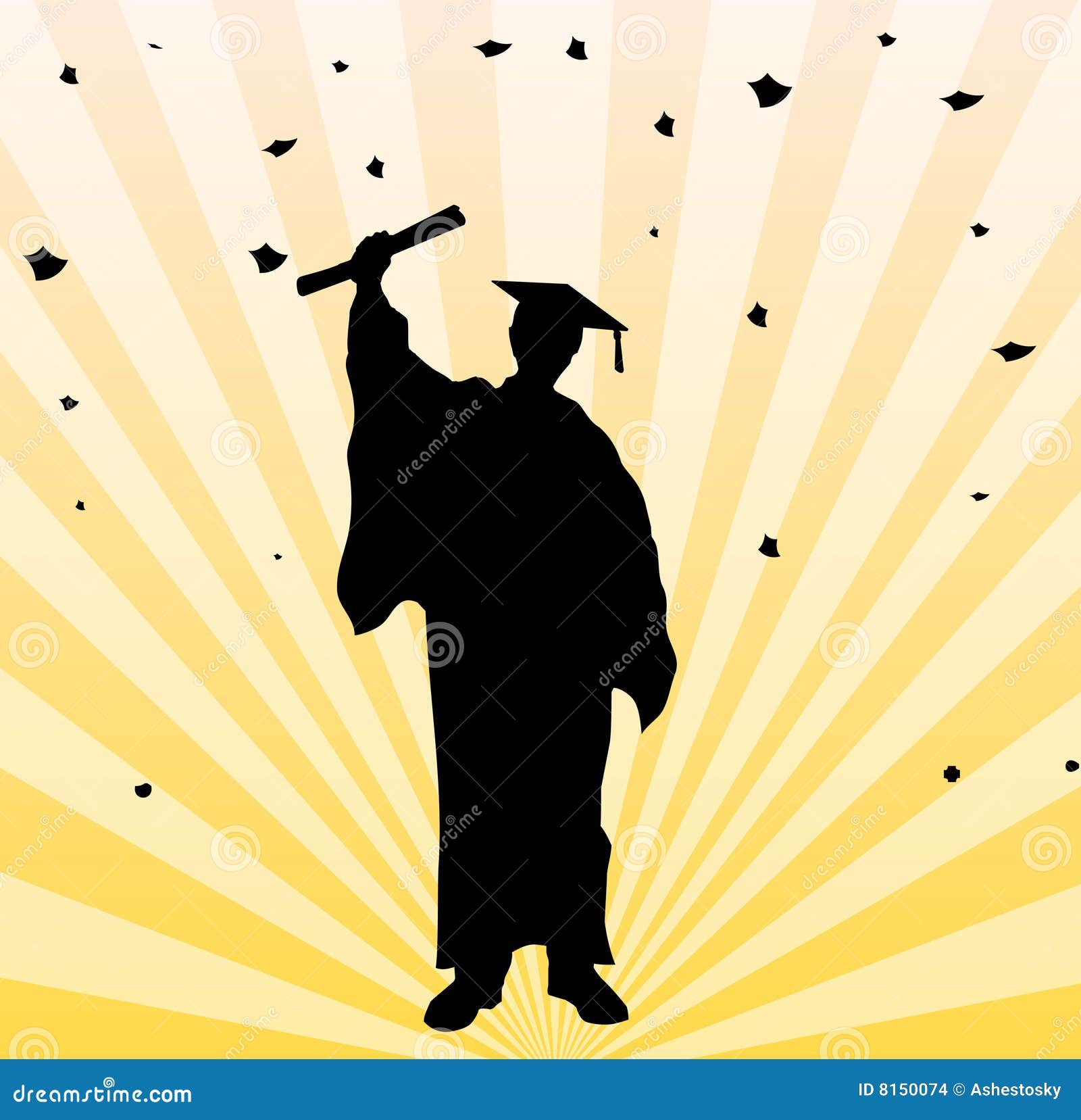 Graduate Student Party Background Stock Vector - Illustration of ...