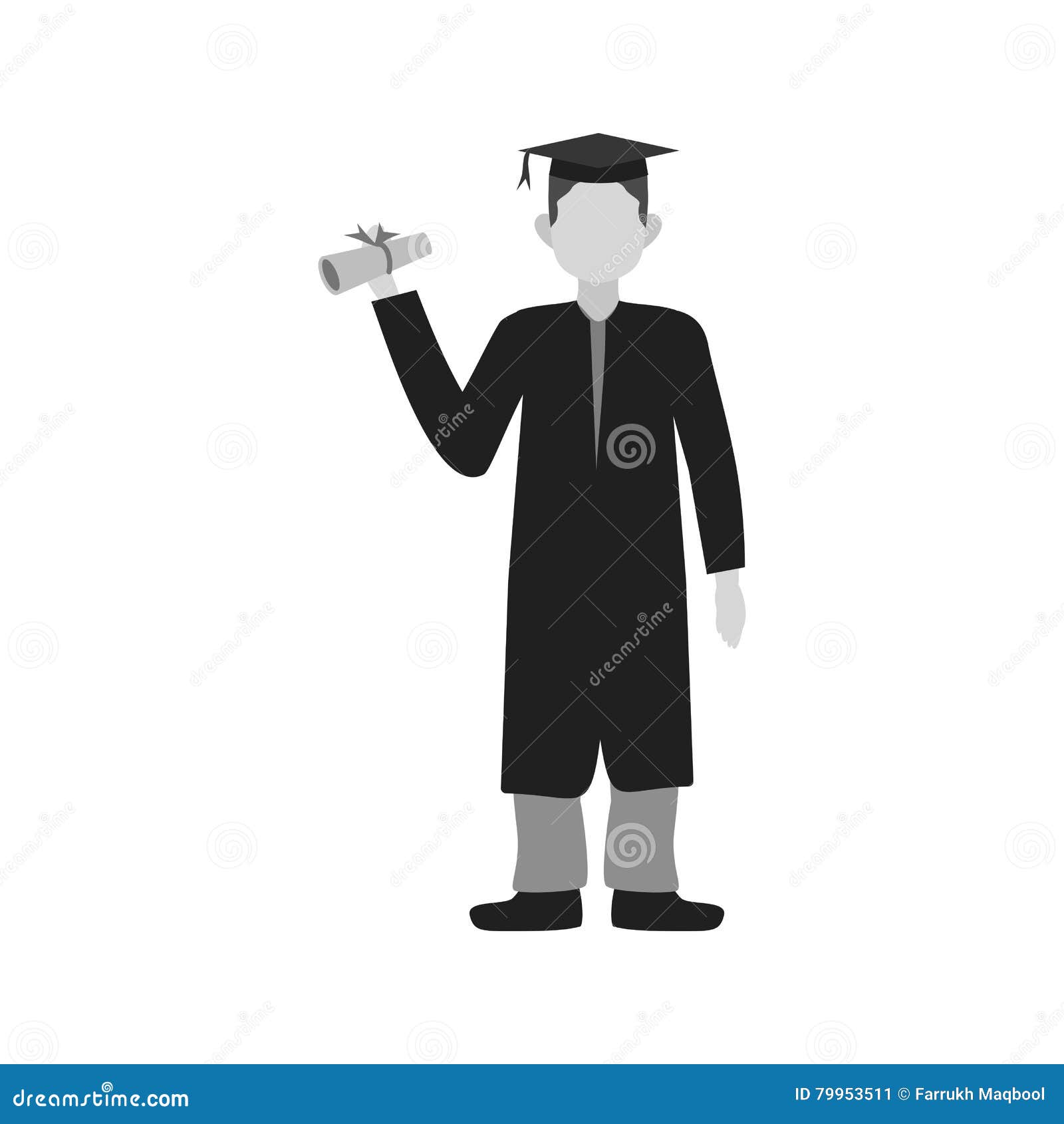 Graduate Student stock vector. Illustration of graduation - 79953511