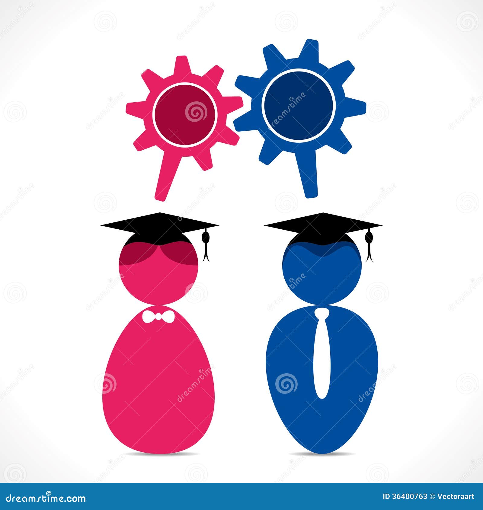 Graduate student vector stock vector. Illustration of figure - 36400763