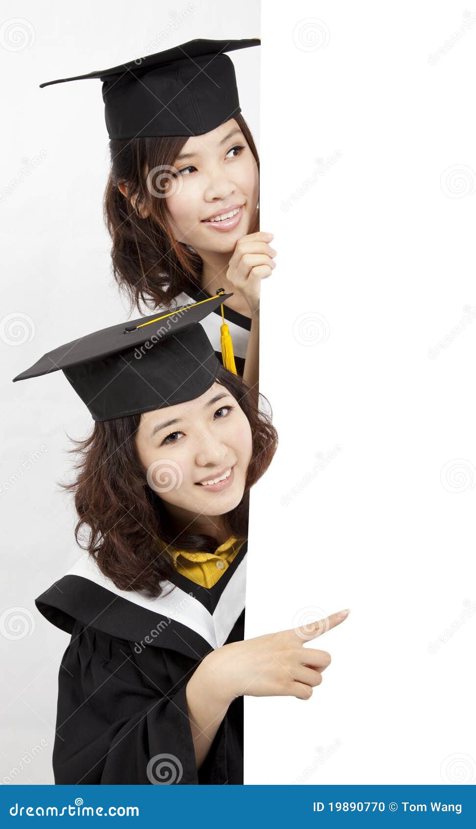 Graduate Students Holding a Blank Banner Stock Photo - Image of college ...