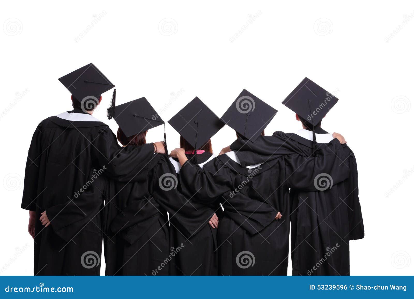 Graduate Students Looking Up Stock Photo - Image of future, graduation ...