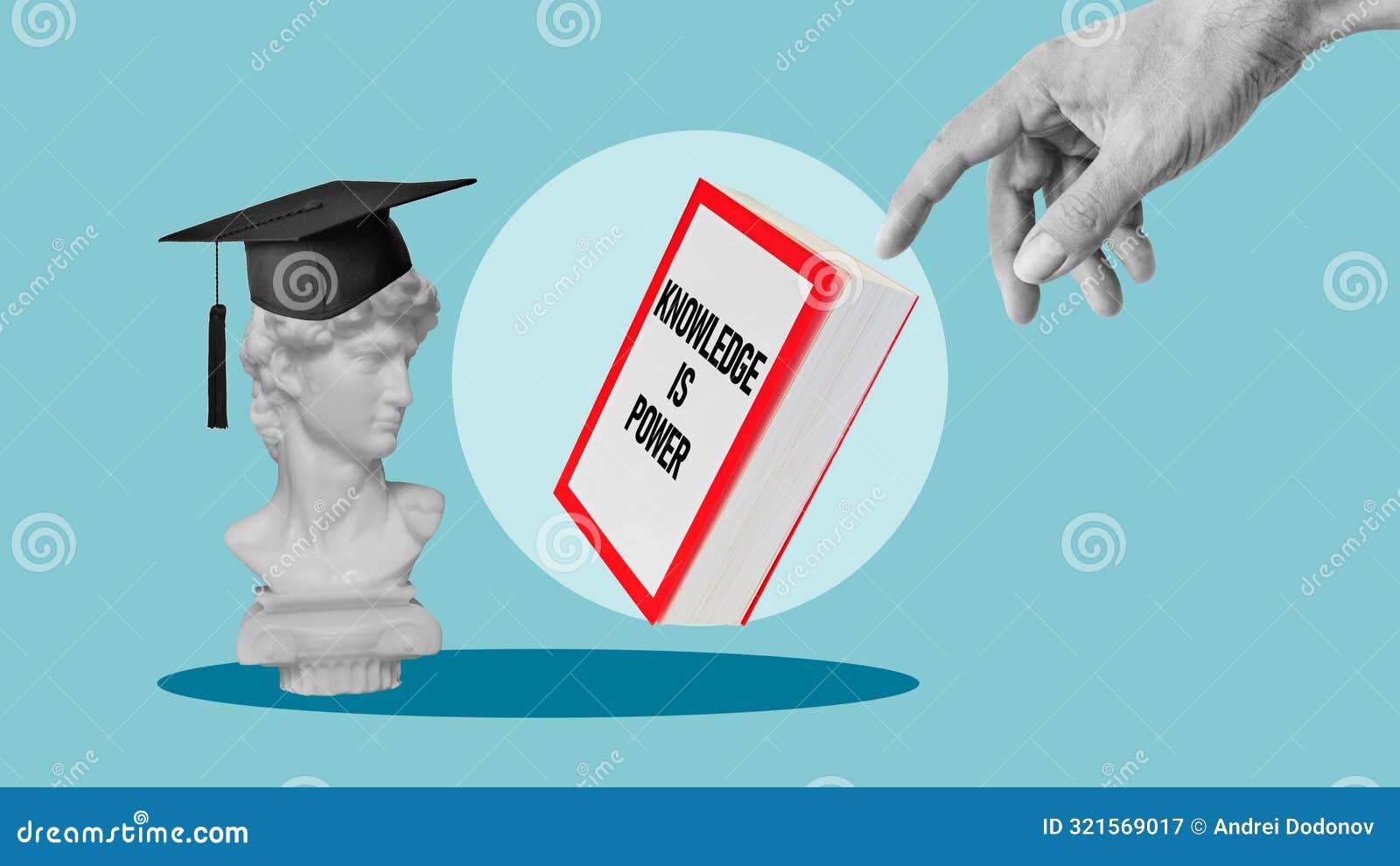 Graduate Study or Education Knowledge is Power Concept. Collage with ...