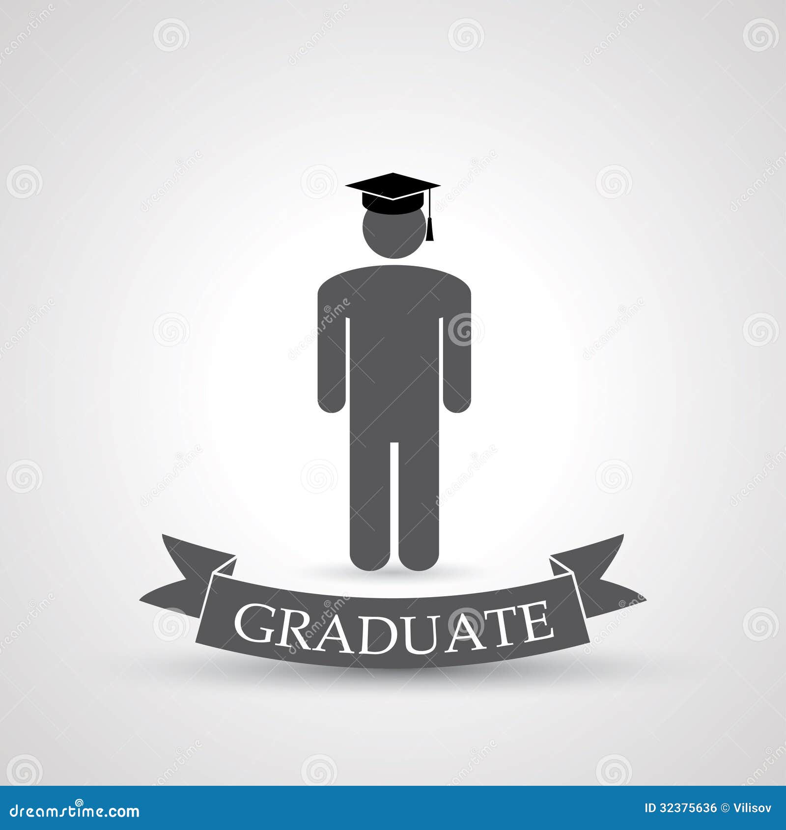 Graduate symbol stock vector. Illustration of brainstorm - 32375636