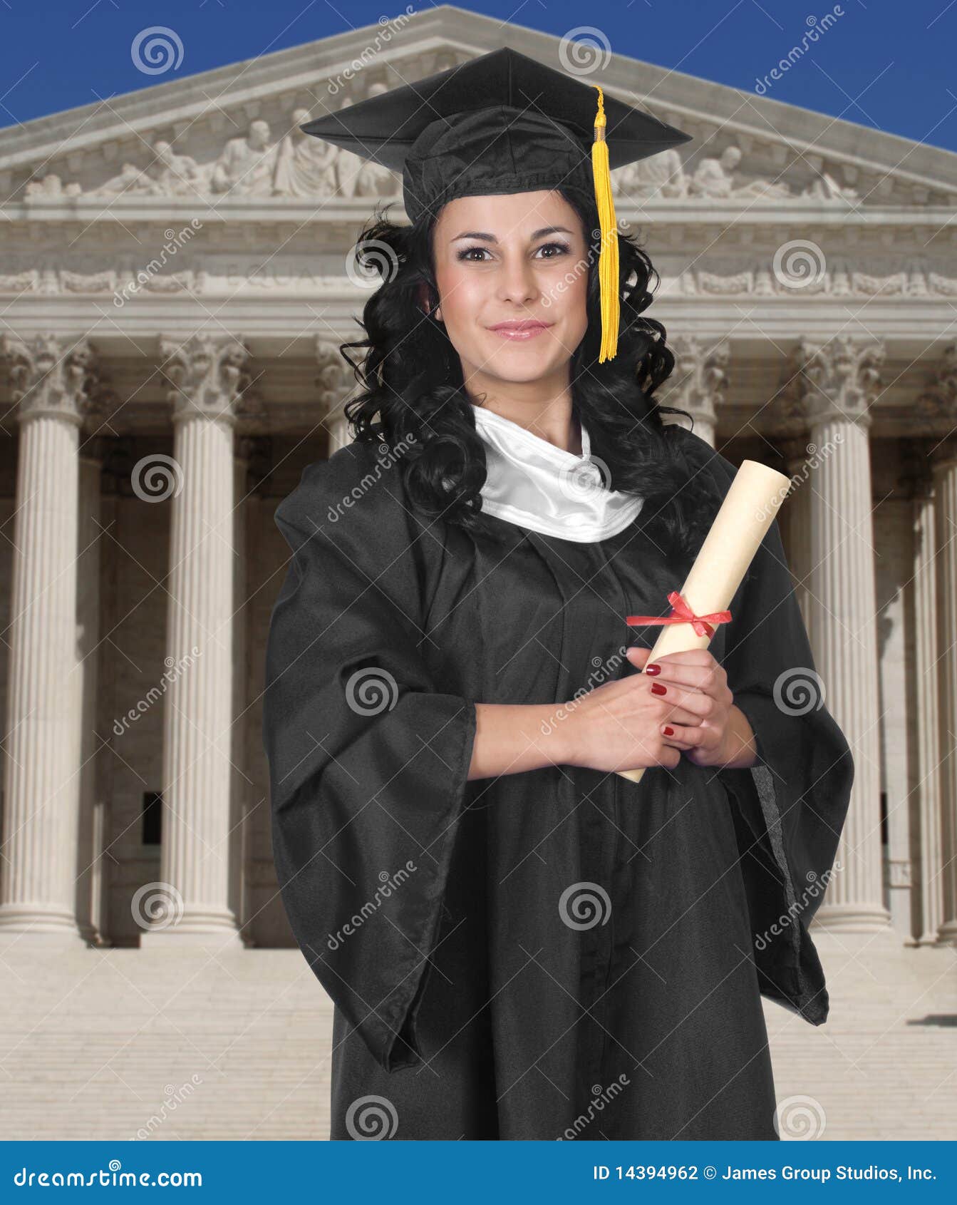 Graduate on White stock photo. Image of academic, beautiful - 14394962