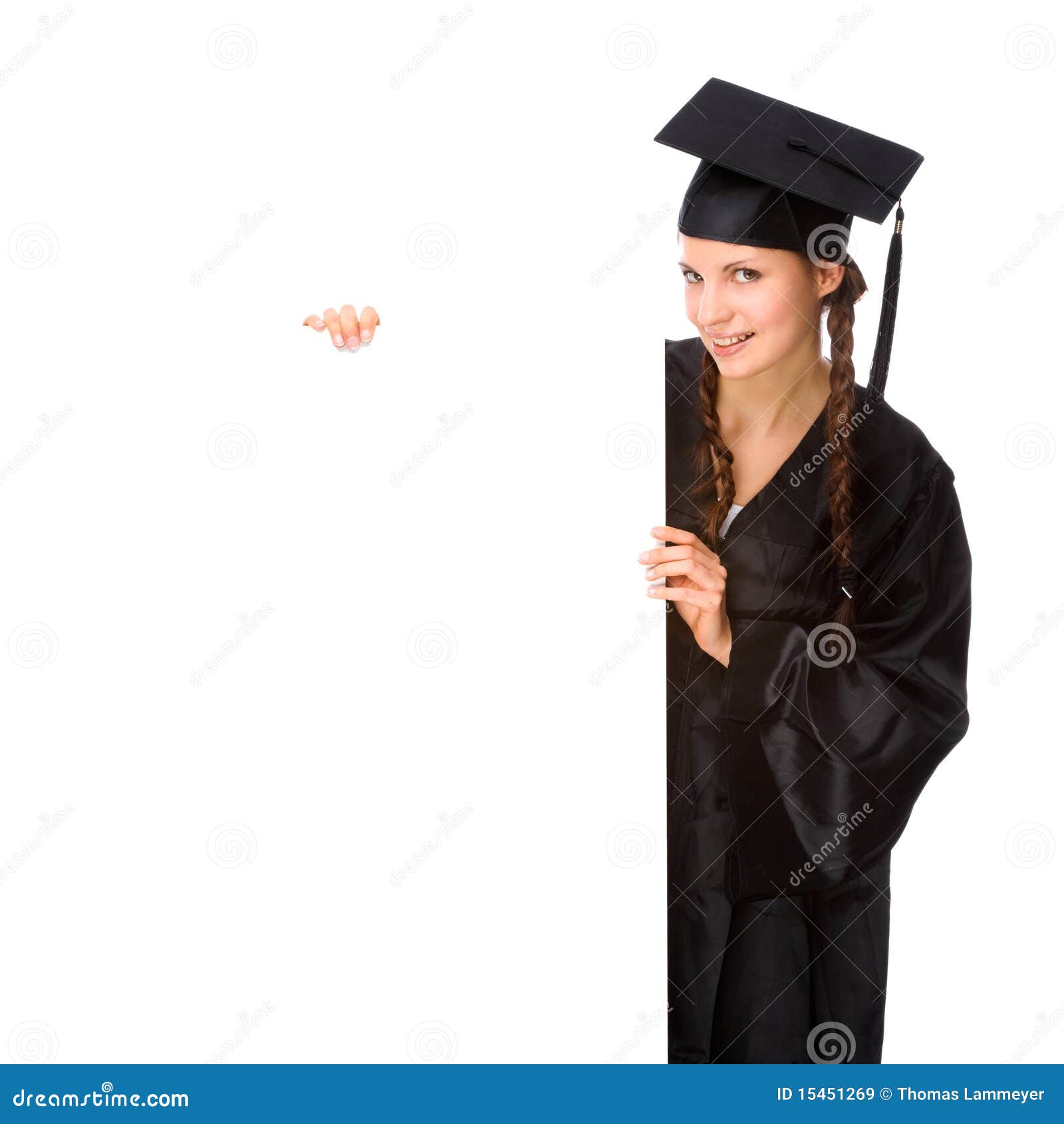 Graduate woman stock image. Image of banner, enjoying - 15451269