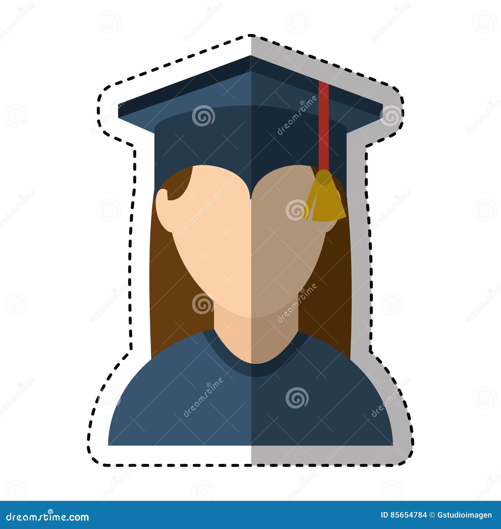 Graduate Woman Avatar Character Stock Vector - Illustration of uniform ...