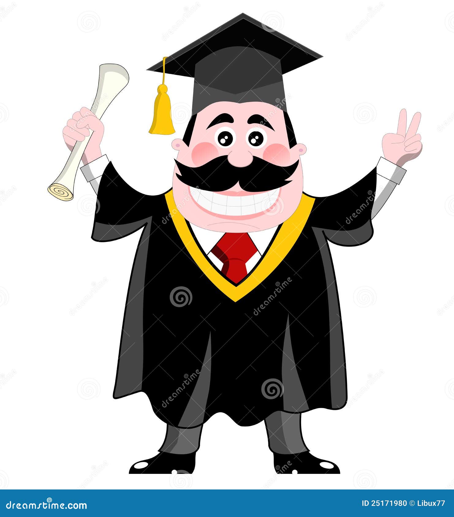 Cartoon Graduated Concept Card Poster. Vector | CartoonDealer.com ...