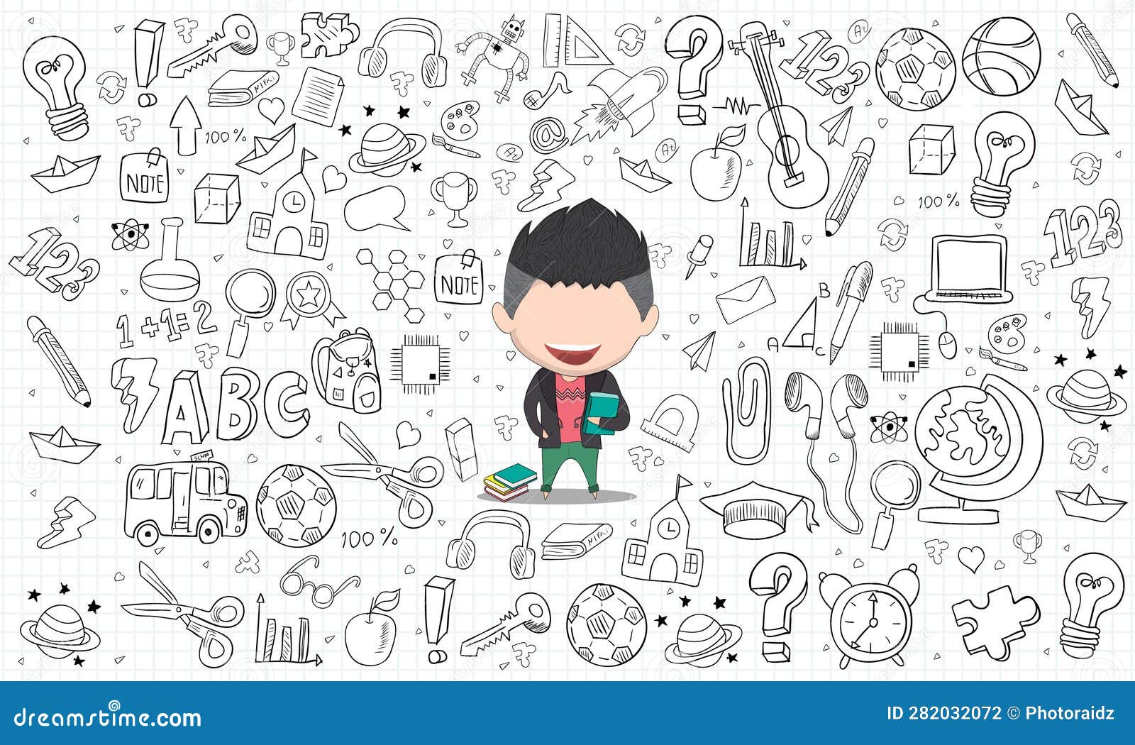 Graduated Boy Pupils Back of School Background Stock Vector ... Graduated Boy Pupils Back of School Background Stock Vector ...