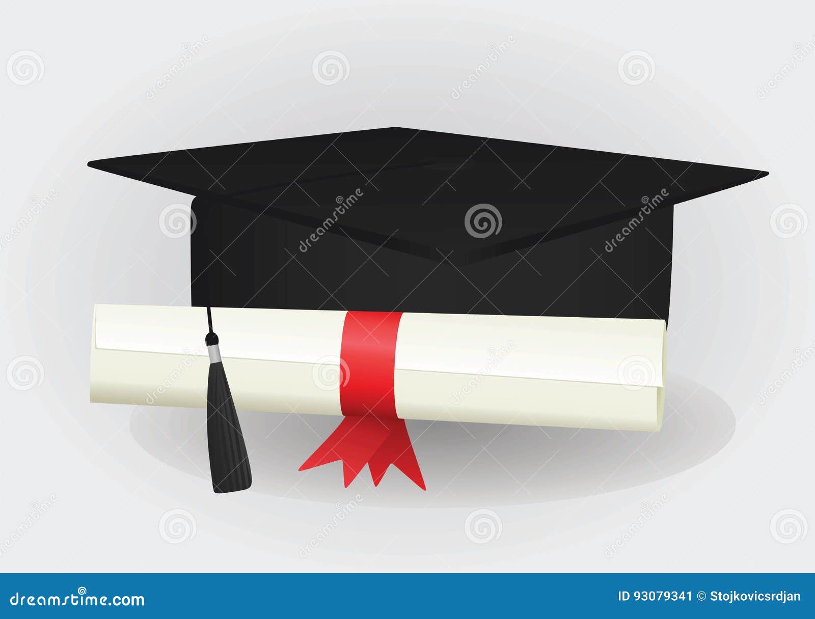 Graduated cap stock vector. Illustration of exam, knowledge - 93079341