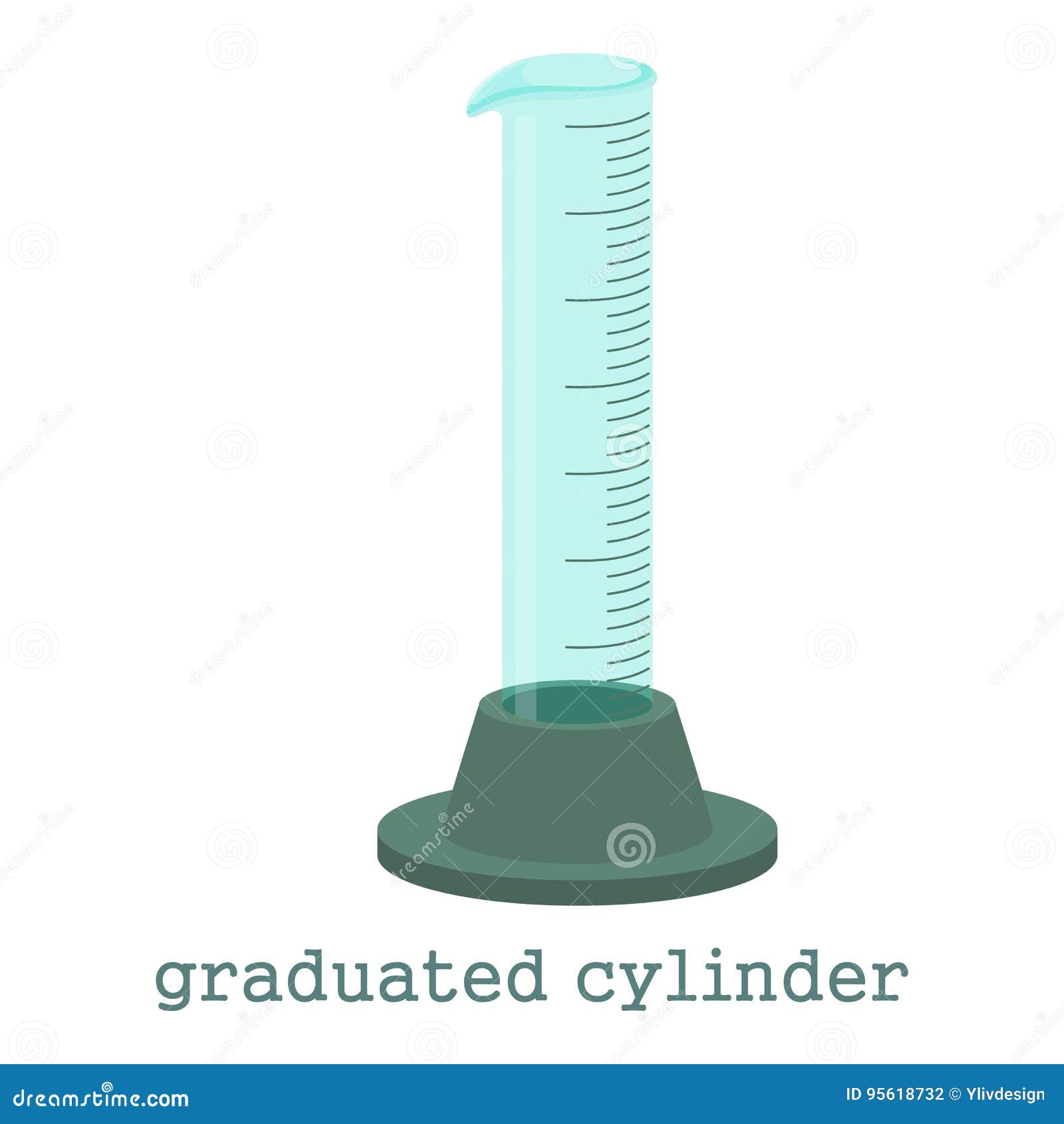 Graduated Cylinder Icon, Cartoon Style Stock Vector - Illustration of ...