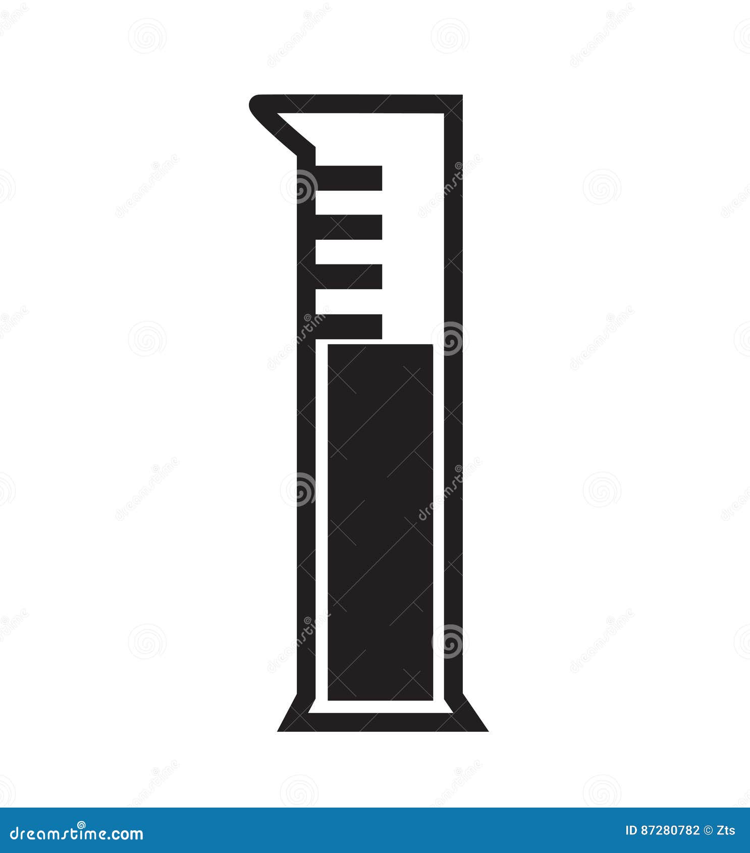 Graduated Cylinder Icon Vector Stock Vector - Illustration of ...