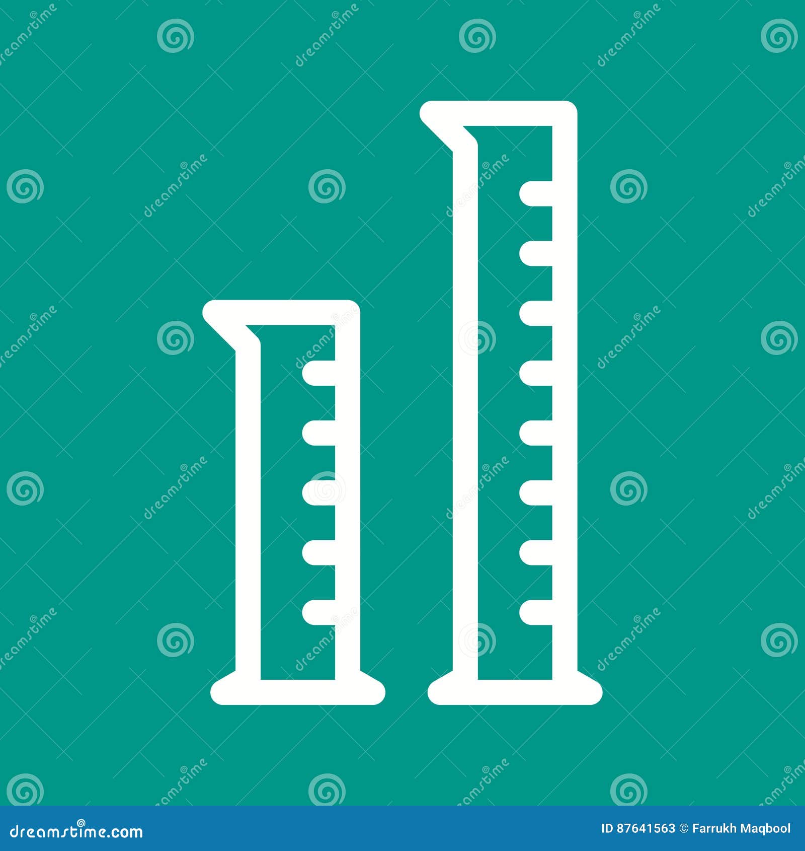 Graduated Cylinders Cartoon Vector | CartoonDealer.com #91637097