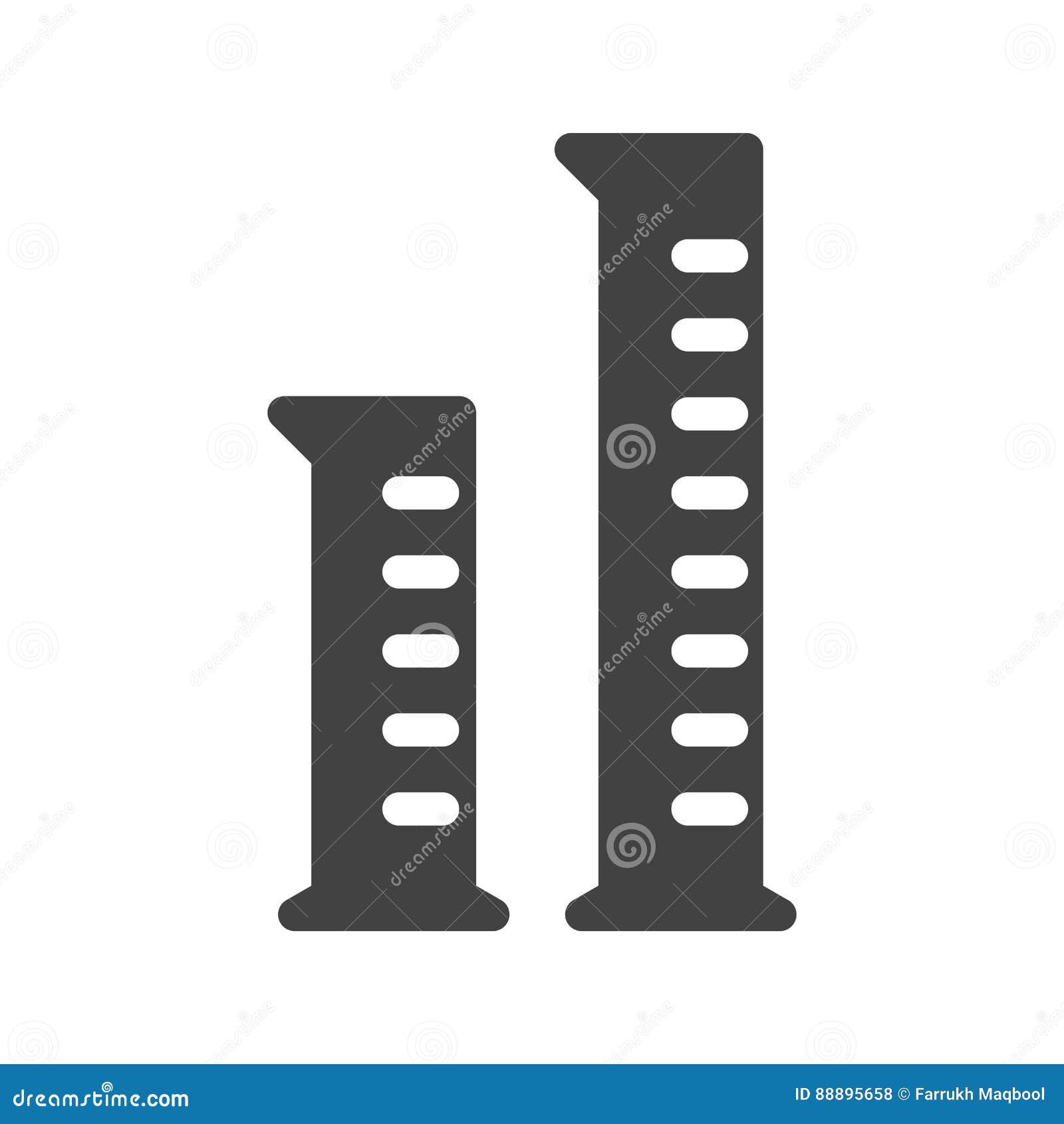 Graduated Cylinders stock vector. Illustration of glass - 88895658