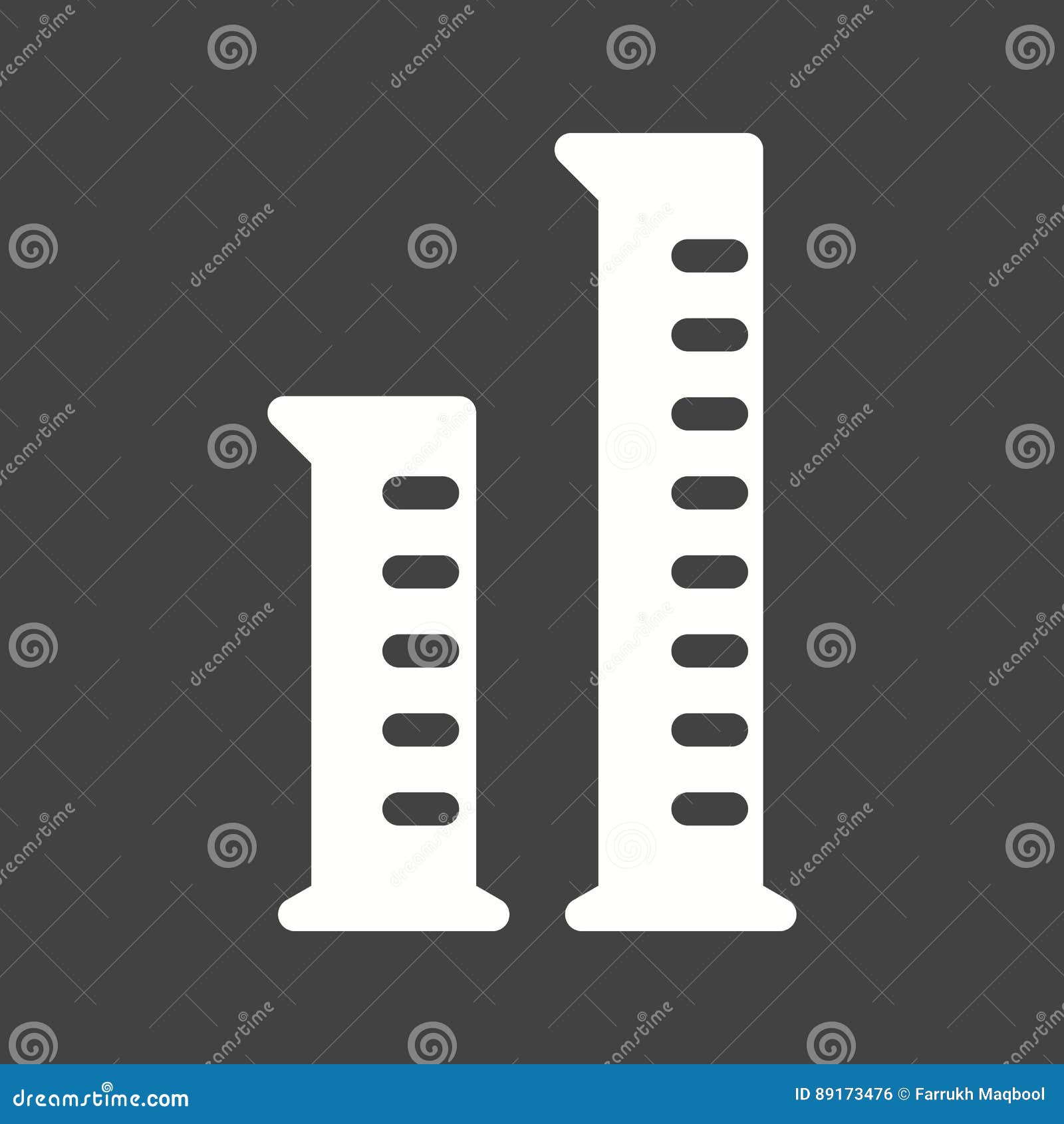 Graduated Cylinders Cartoon Vector | CartoonDealer.com #91637097