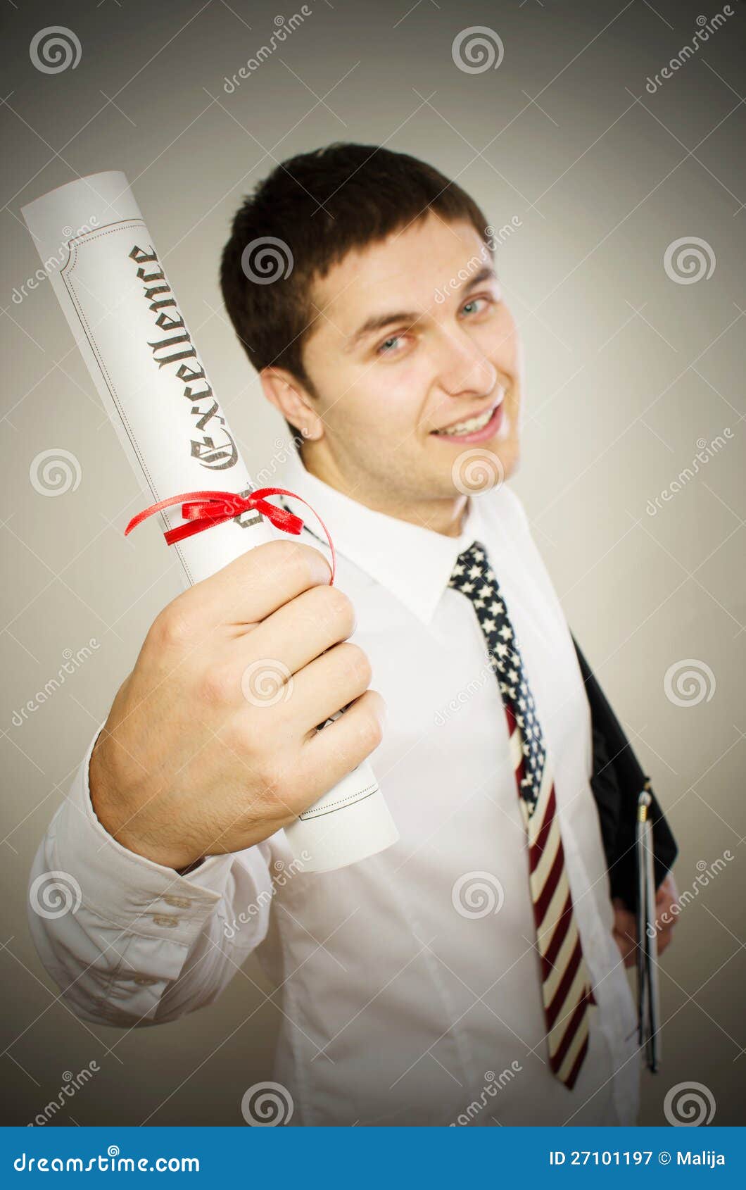 Graduated man stock image. Image of cheerful, male, graduating - 27101197
