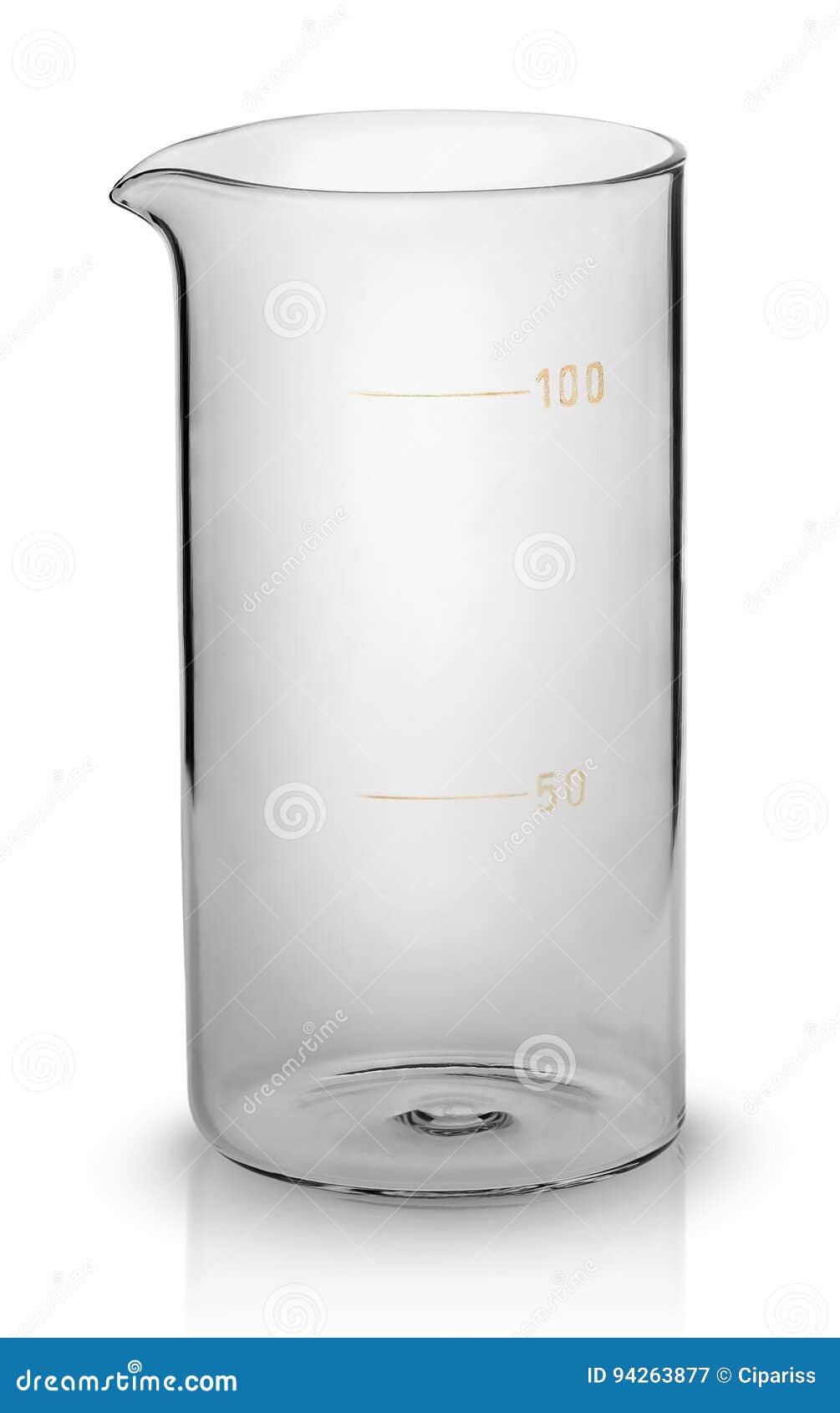 Graduated measuring beaker stock image. Image of chemistry - 94263877