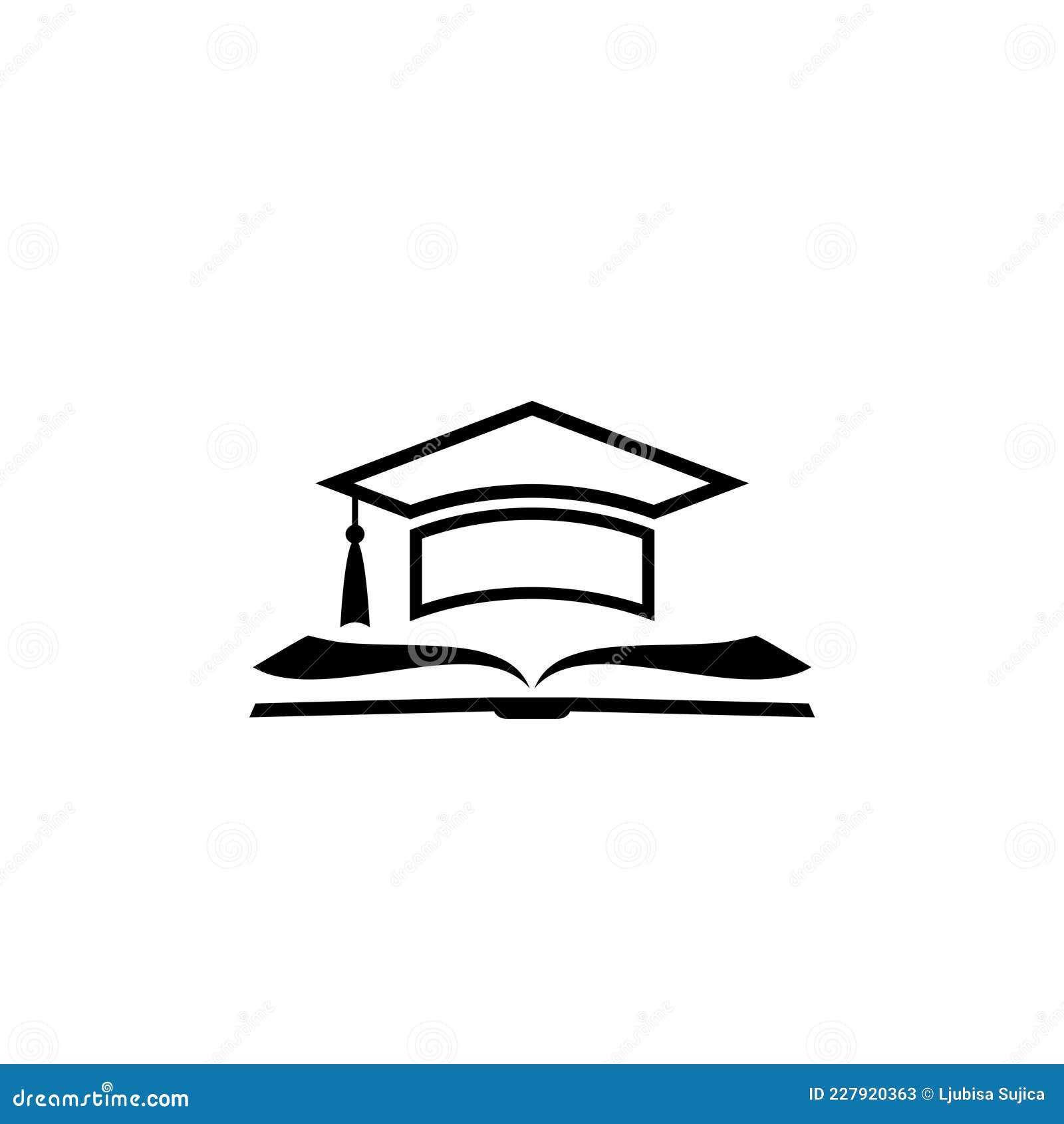 Graduated Open Book Icon for Web Design Isolated on White Background ...