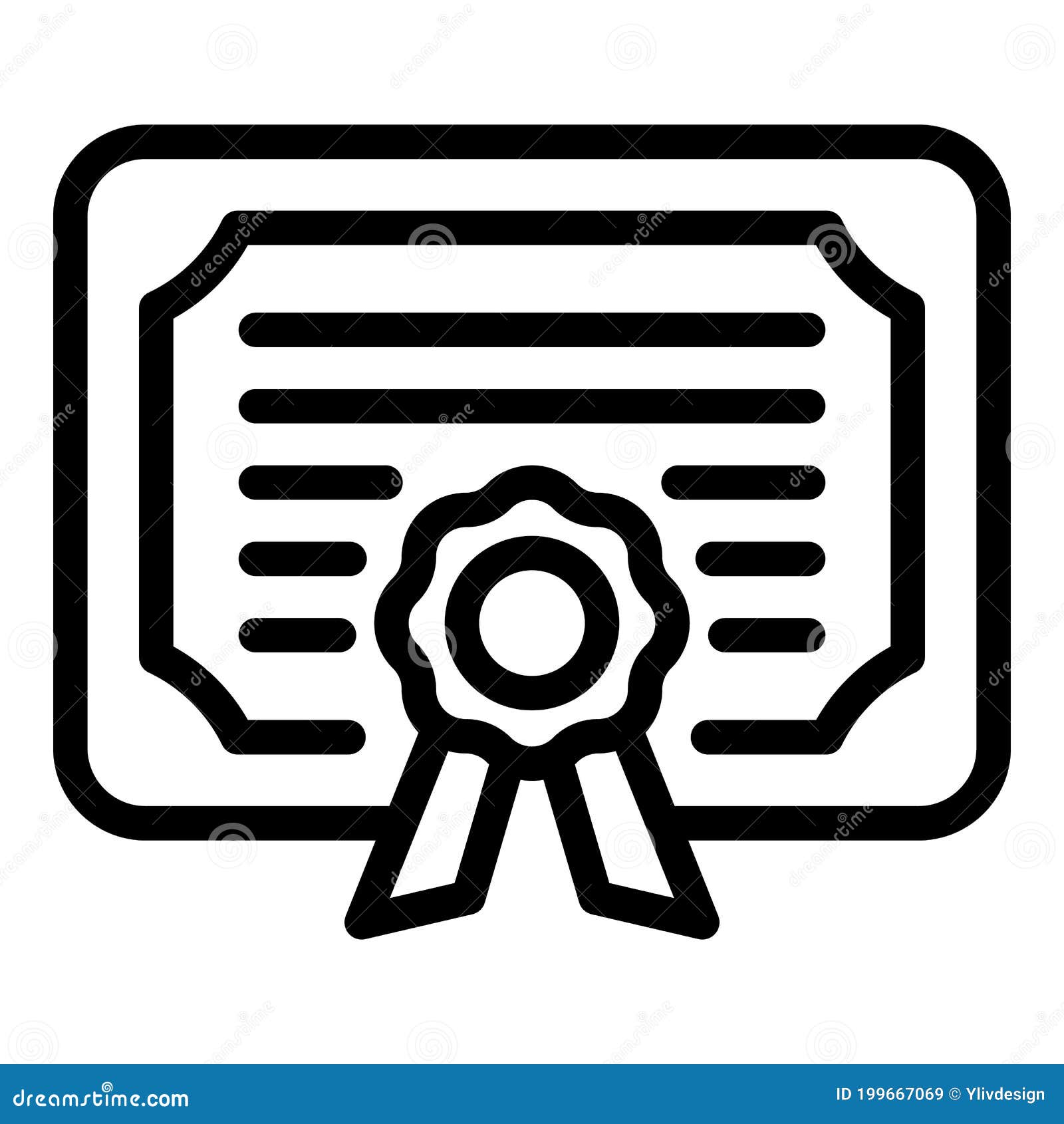 Graduated Student Diploma Icon, Outline Style Stock Vector ...