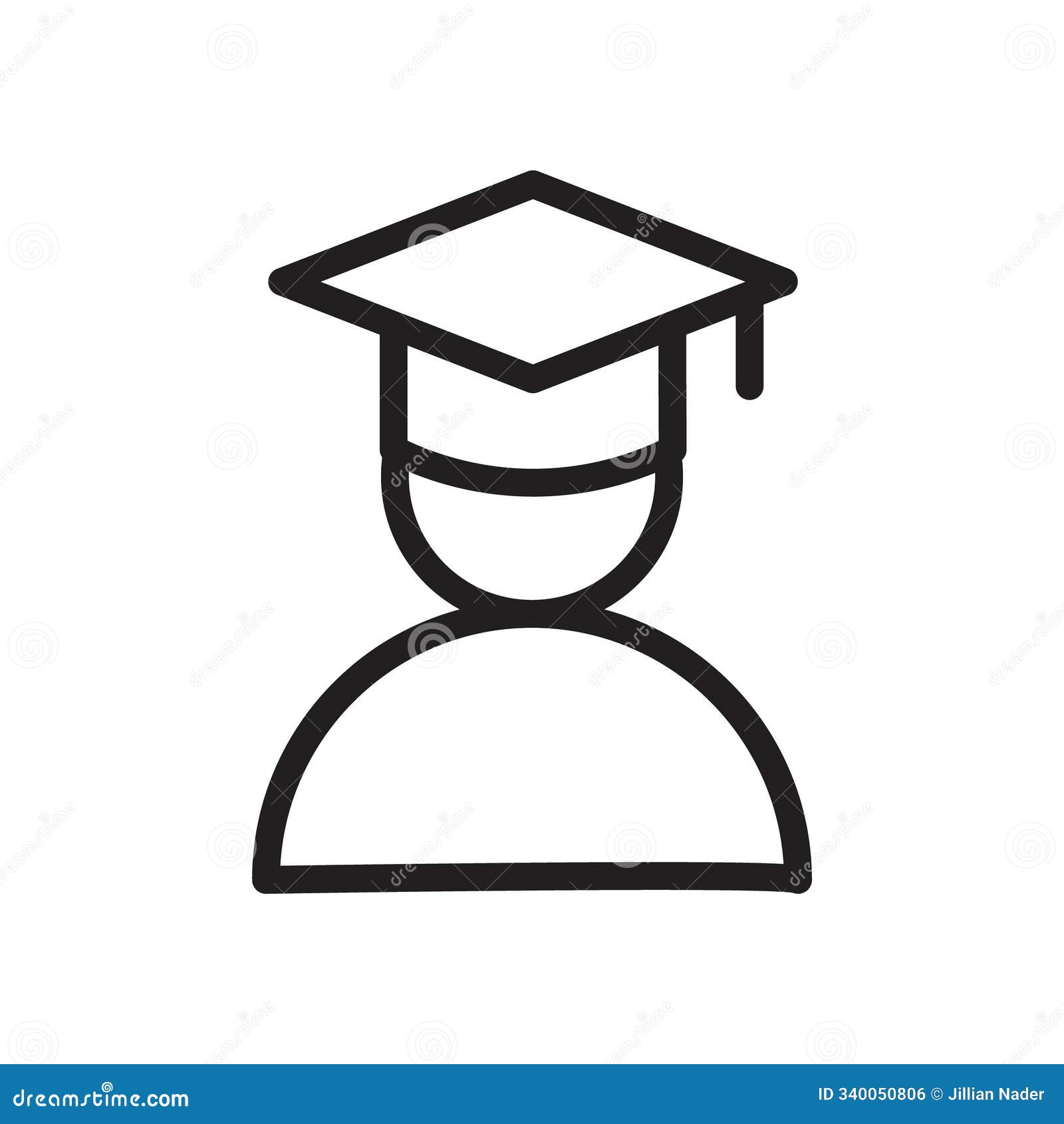 Graduated Student Icon Outline Vector for Web Ui Stock Vector ...