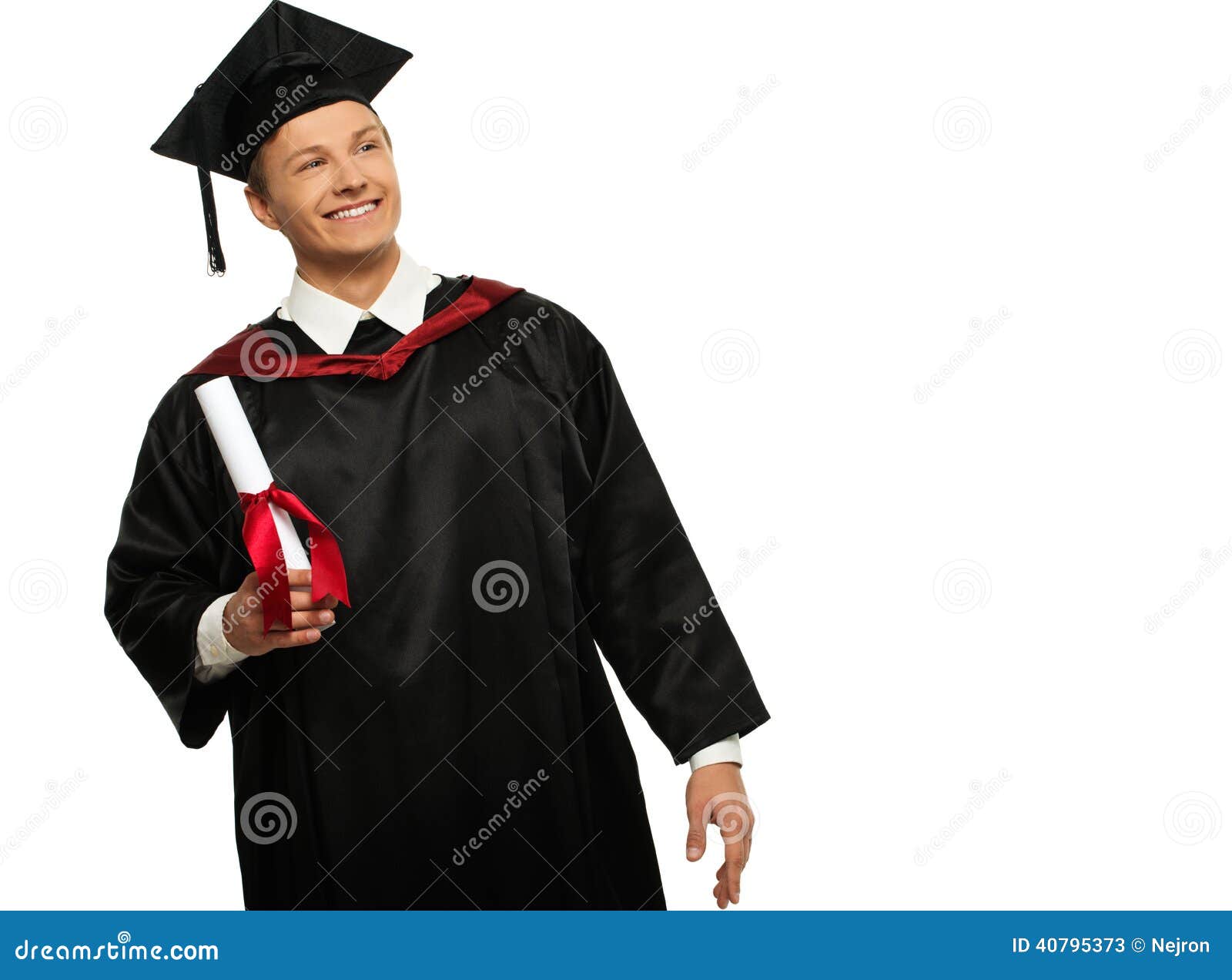 Graduated student man stock image. Image of cheerful - 40795373