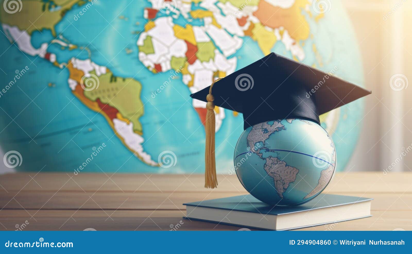 Graduated Study Abroad International Conceptual, Graduation Hat on Top ...