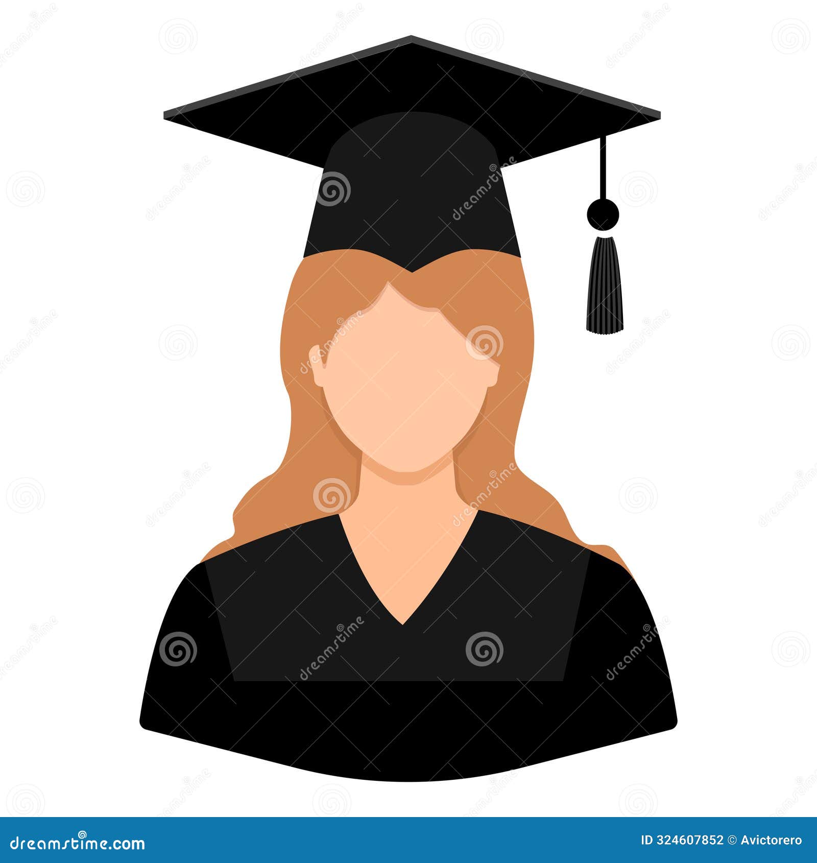 Graduated woman clip art stock illustration. Illustration of university ...