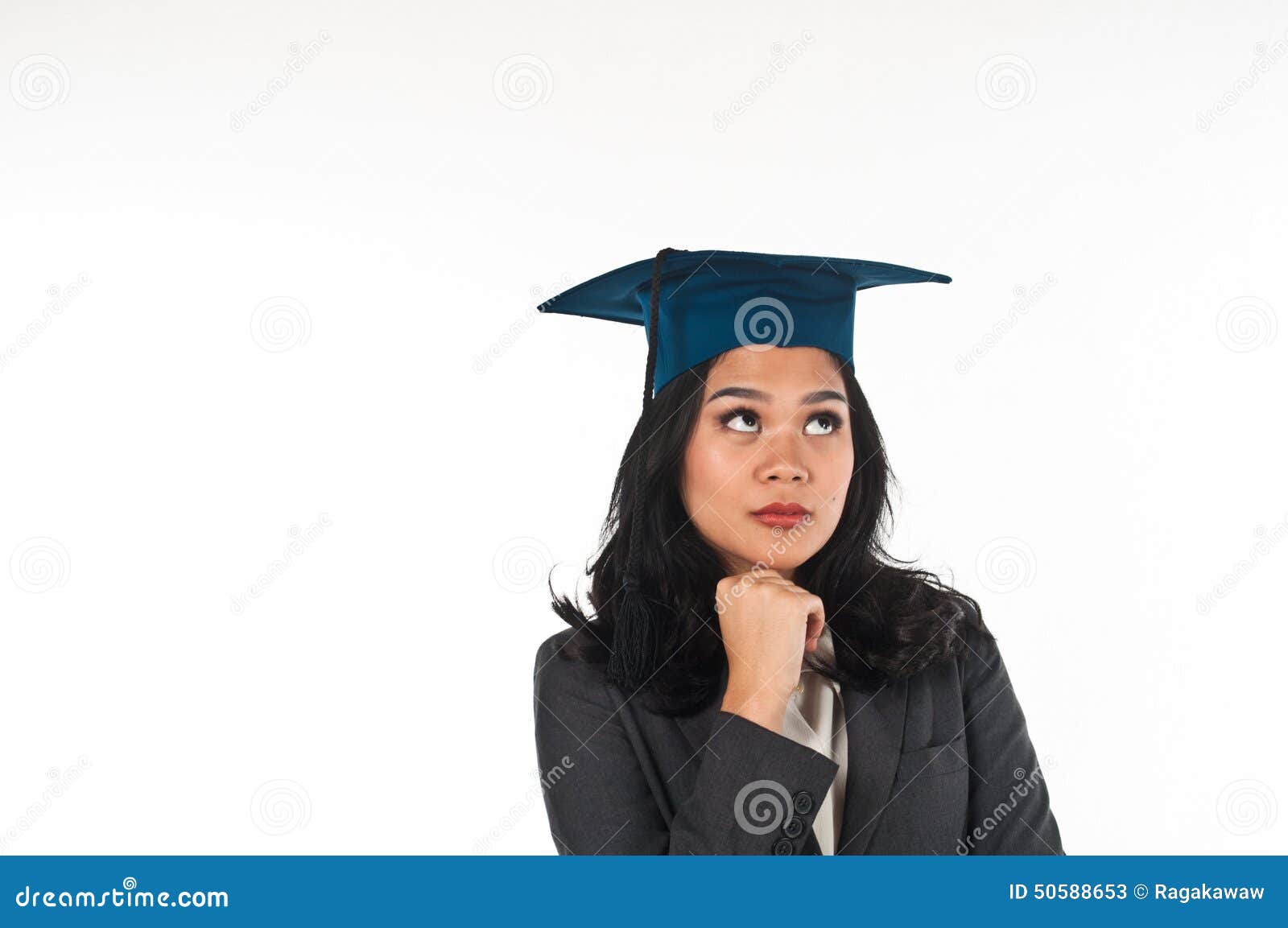 Graduated Woman Confusing Her Future Career Stock Image - Image of ...