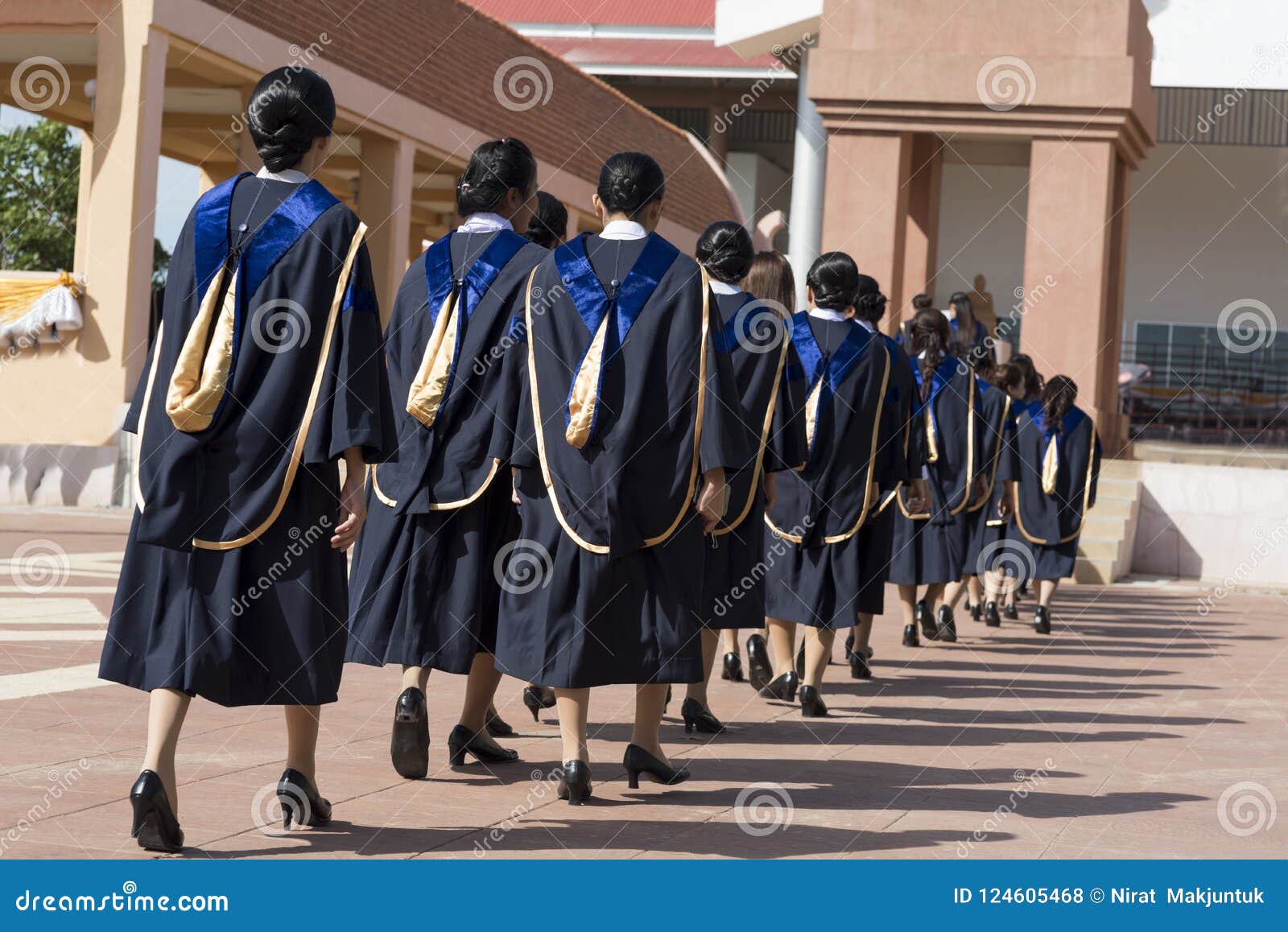 The Graduates Entered the Auditorium Editorial Stock Photo - Image of ...