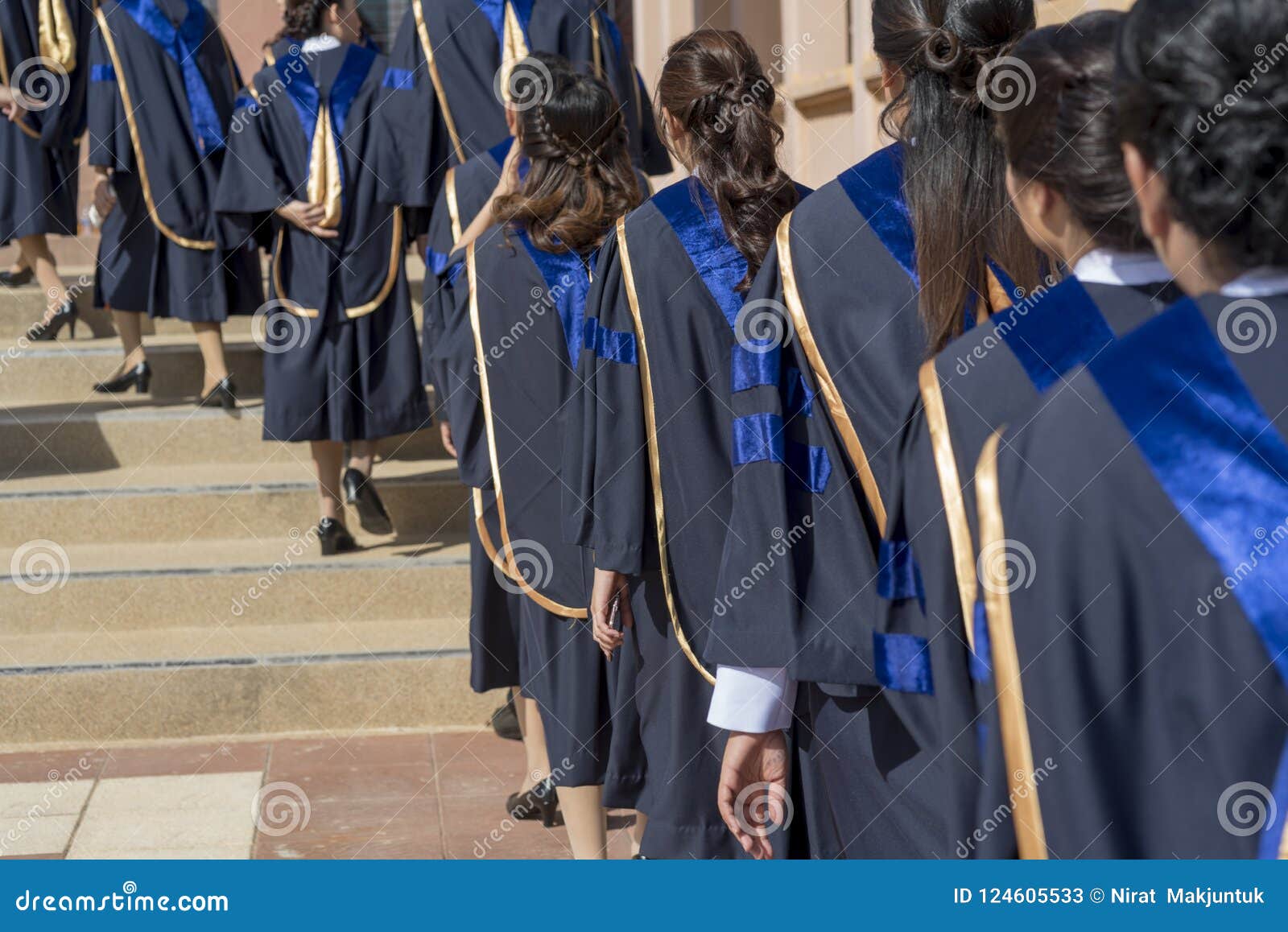 The Graduates Entered the Auditorium Editorial Stock Photo - Image of ...