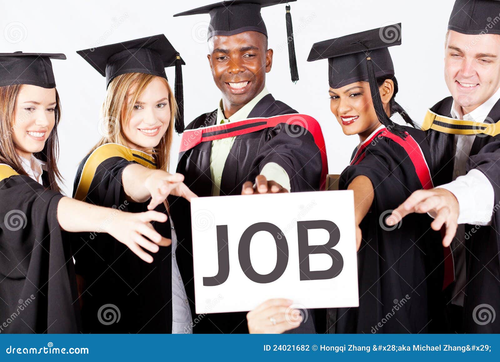 Graduates grab job stock photo. Image of diploma, american - 24021682