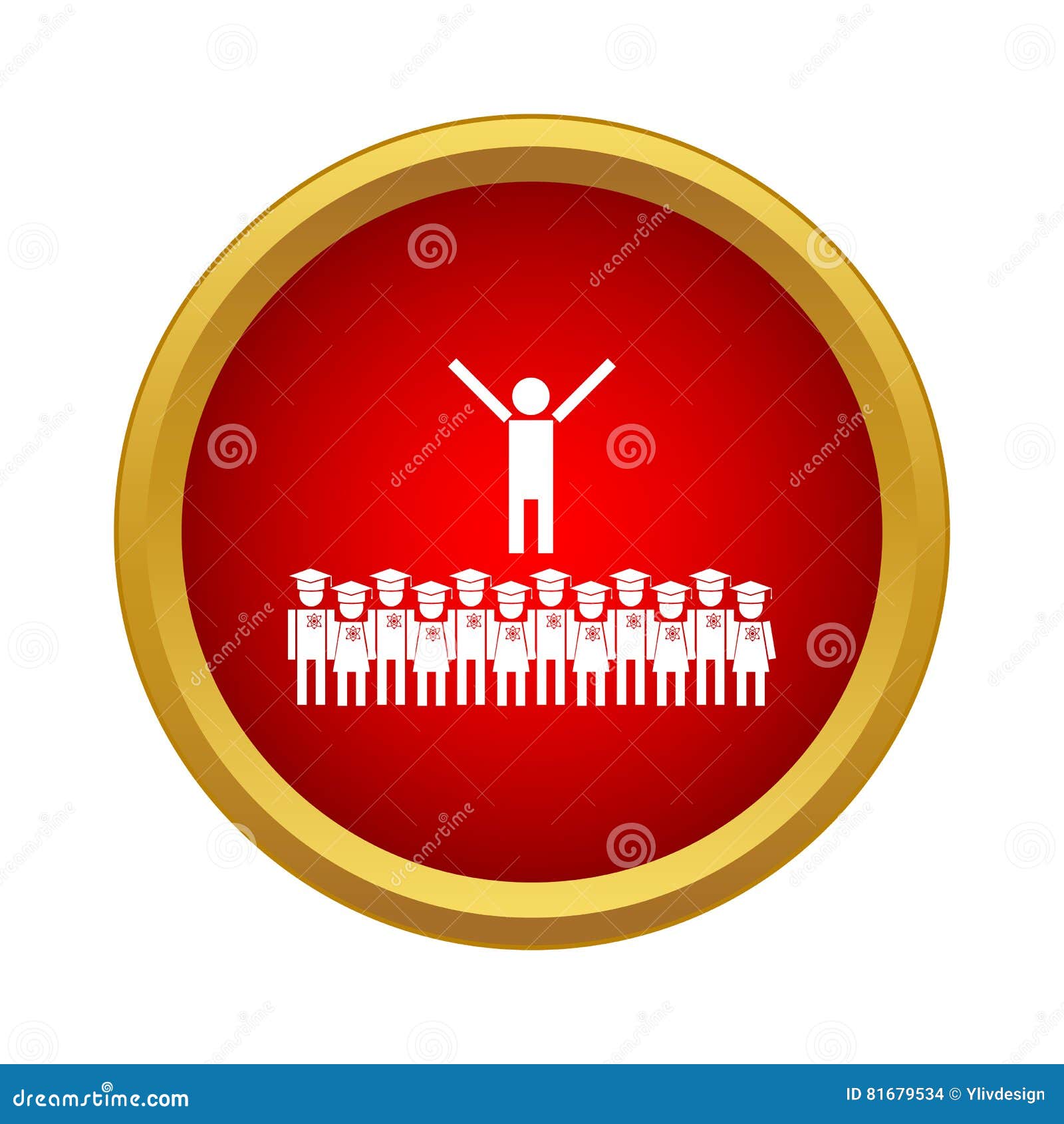 Graduates Icon, Simple Style Stock Vector - Illustration of graduates ...