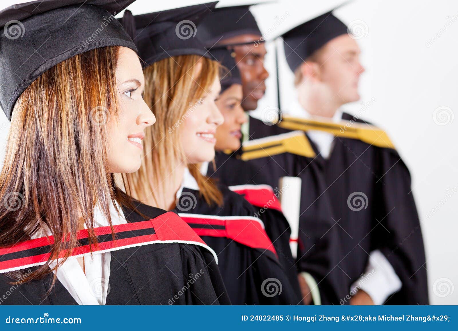 Graduates looking away stock image. Image of celebration - 24022485