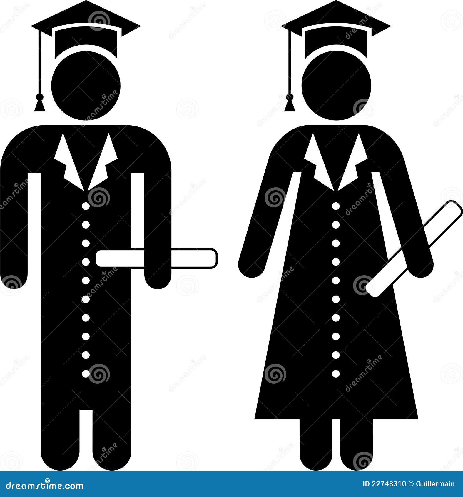 Graduates pictogram stock vector. Illustration of diploma - 22748310