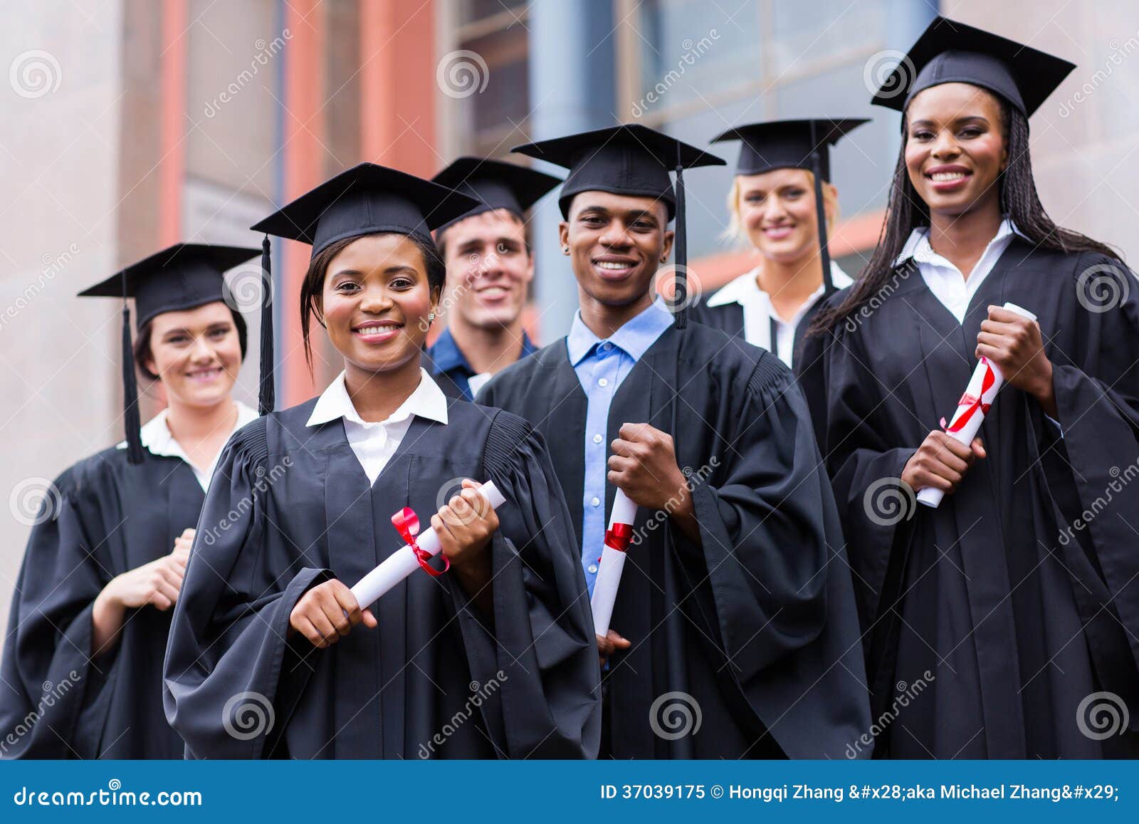 Graduates University Building Stock Image - Image of ceremony ...