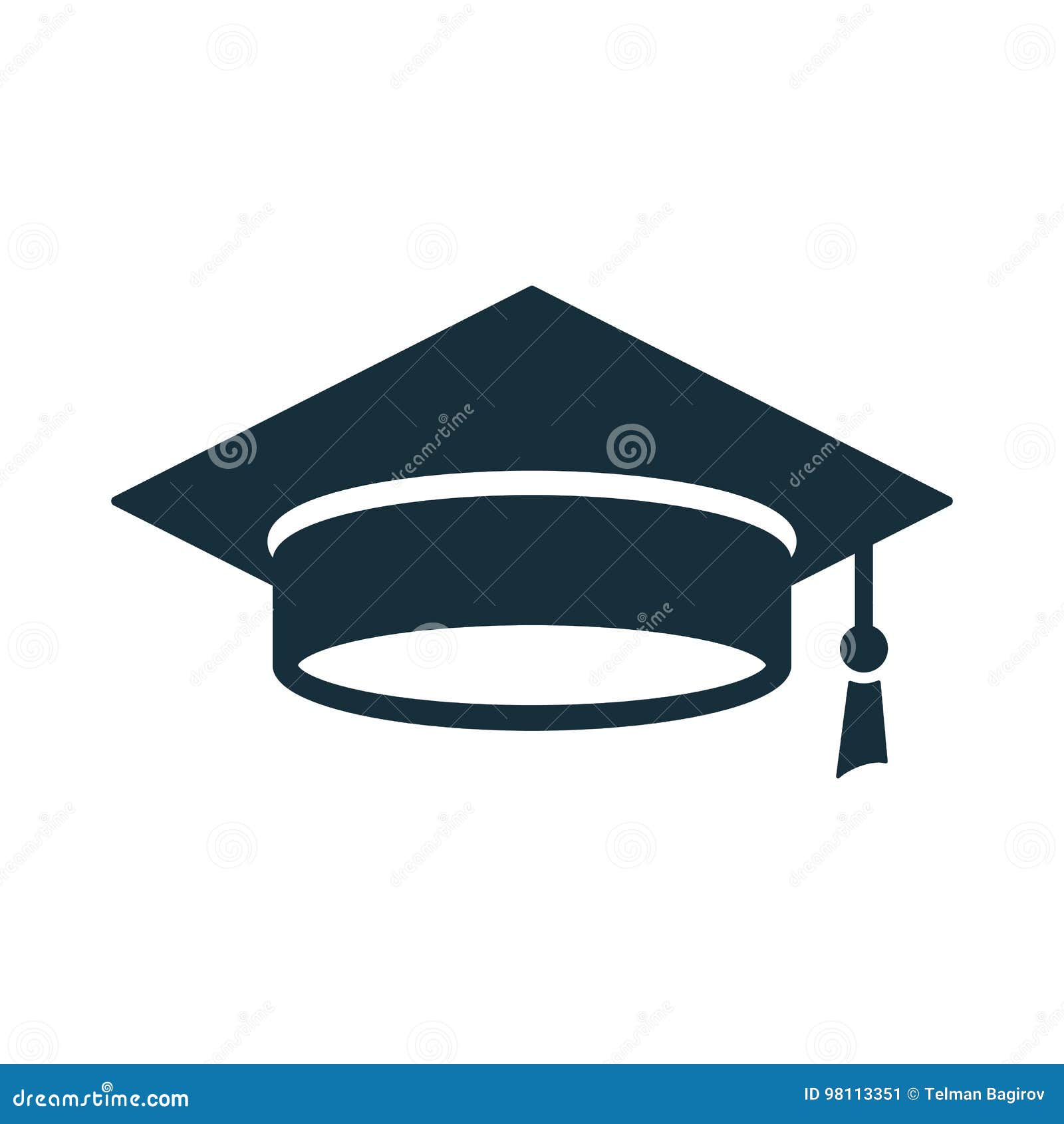 Graduating Cap Student Icon Stock Illustration - Illustration of ...