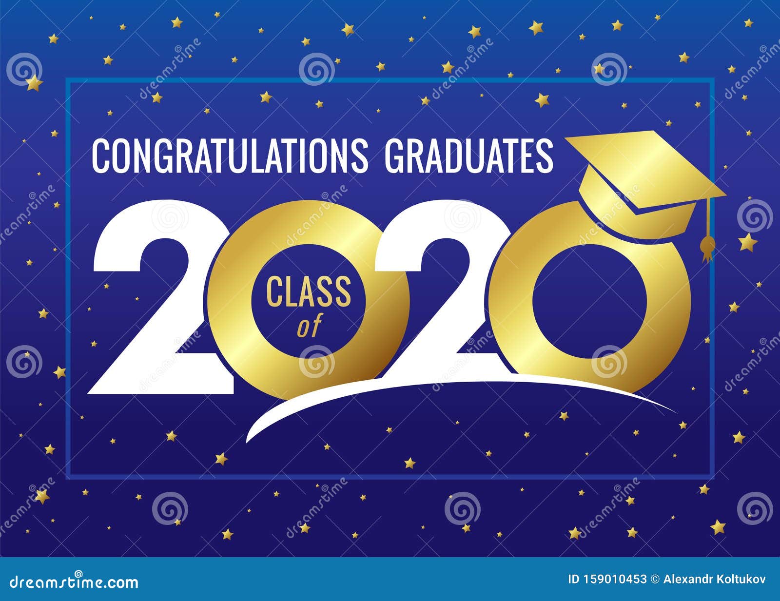 Graduating Class of 2020 Vector Illustration Stock Vector ...