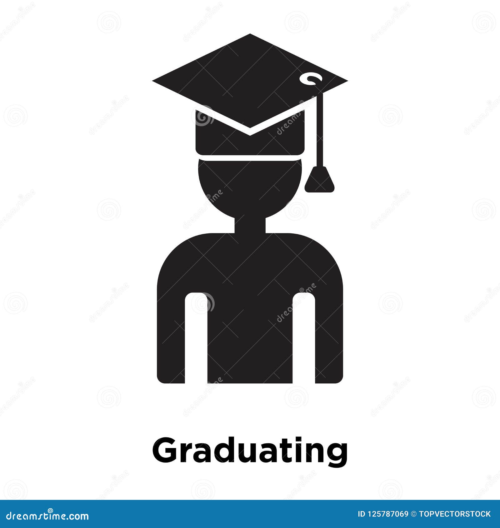 Graduating Icon Vector Isolated On White Background, Logo Concept Of ...